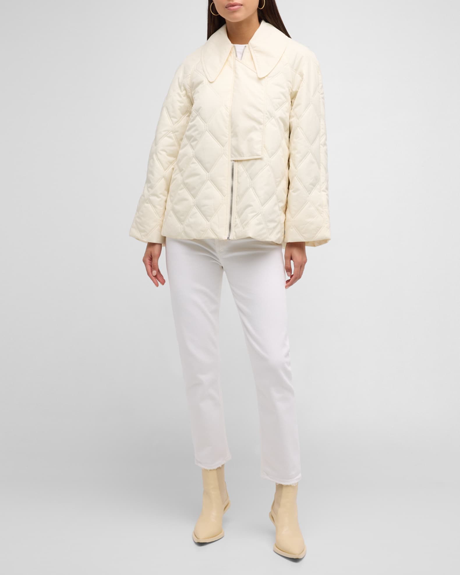 Ganni Quilted Ripstop Jacket | Neiman Marcus