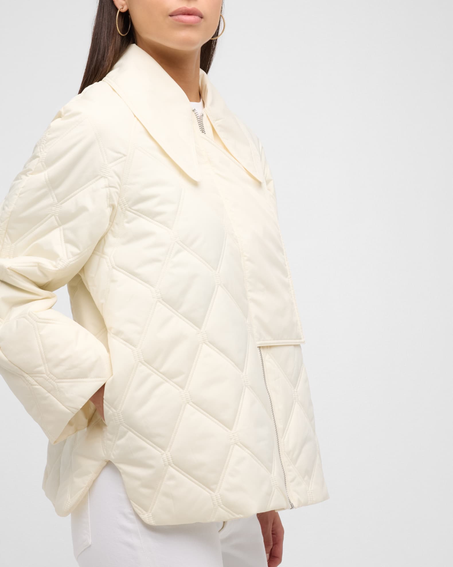 Ganni Quilted Ripstop Jacket | Neiman Marcus
