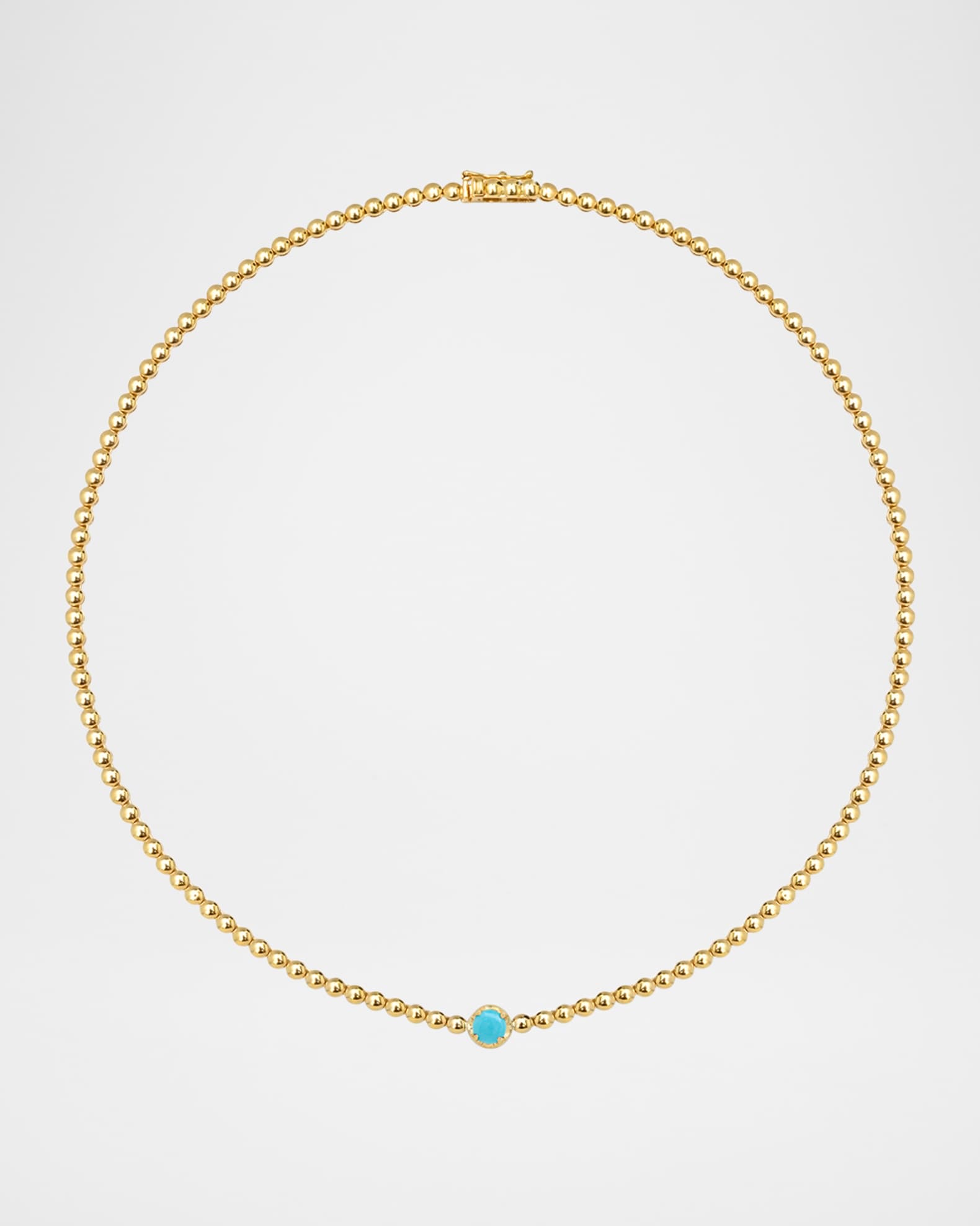 Jennifer Meyer 18K Yellow Gold Mini Bezel Tennis Necklace with Illusion ...
