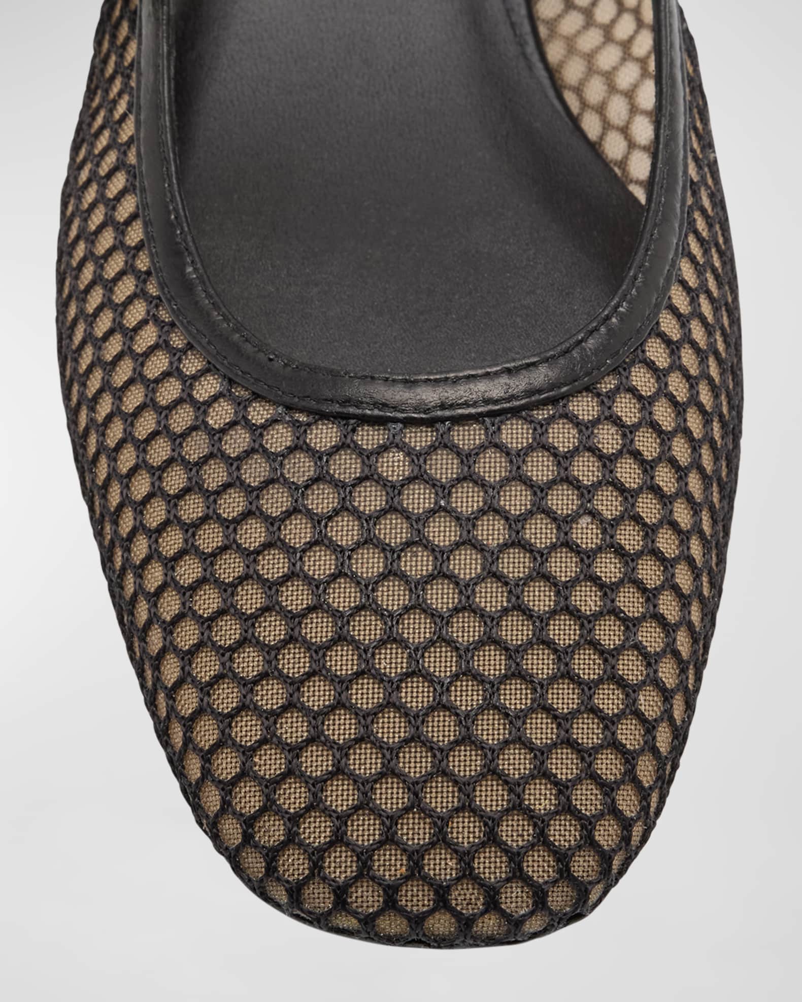 Arabella Mesh Mary Jane Ballerina Flats | Neiman Marcus