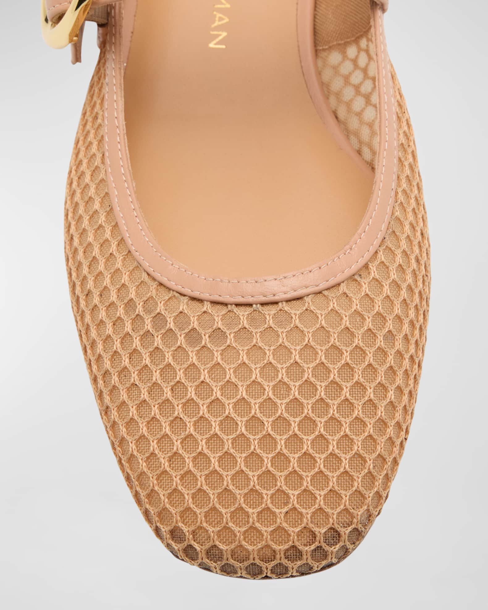 Stuart Weitzman Arabella Mesh Mary Jane Ballerina Flats | Neiman Marcus