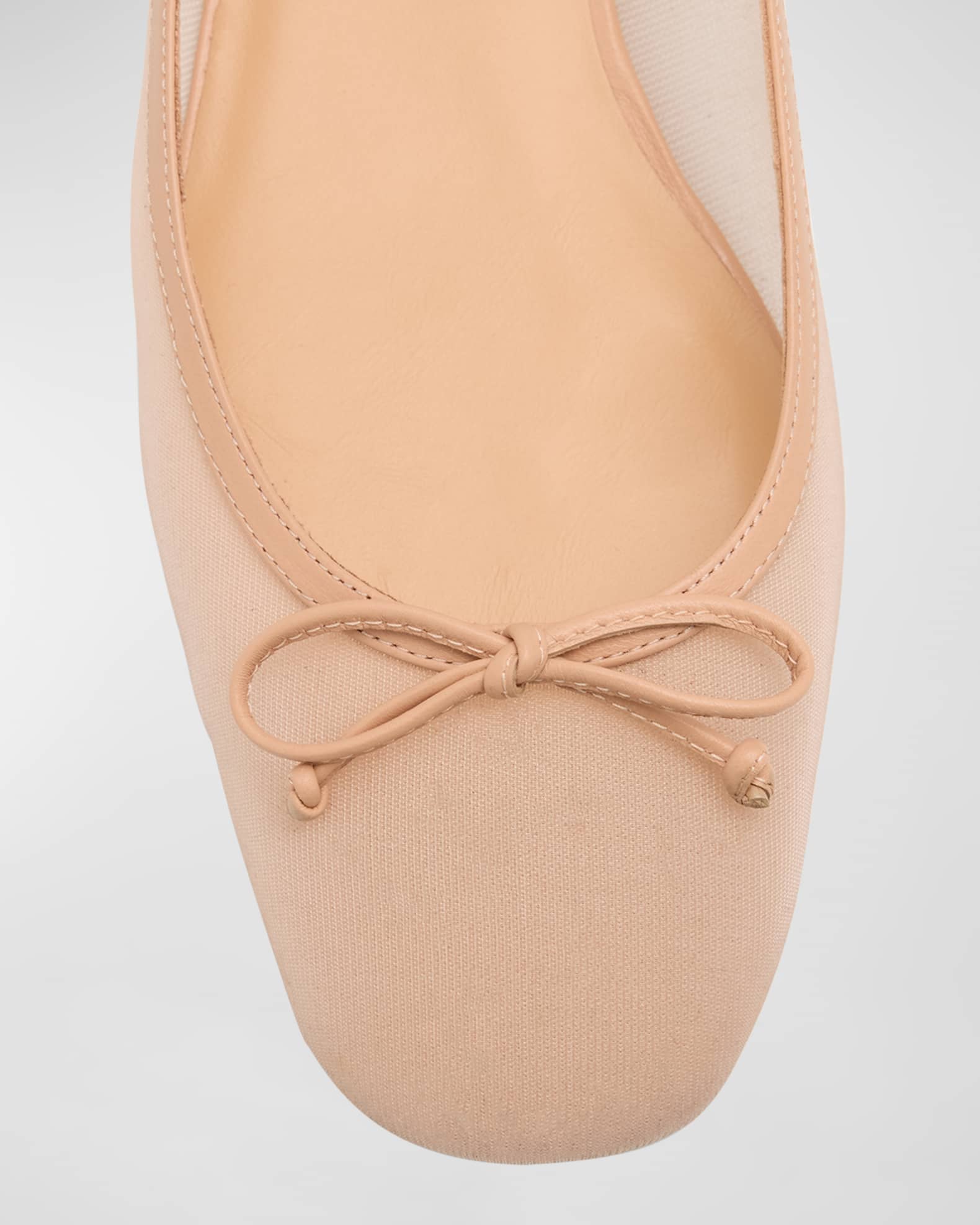 Arabella Mesh Bow Ballerina Flats | Neiman Marcus