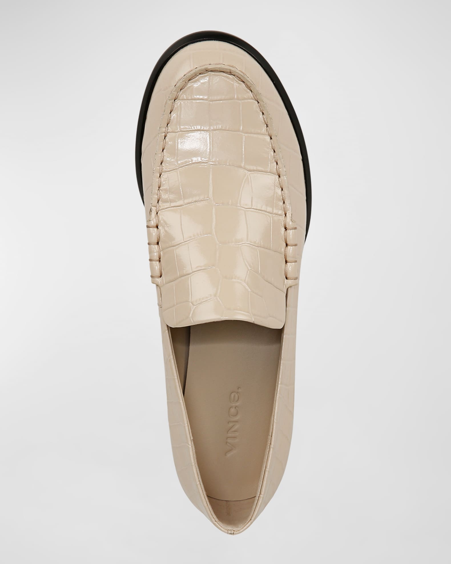 Vince Naomi Croco Embossed Loafers | Neiman Marcus