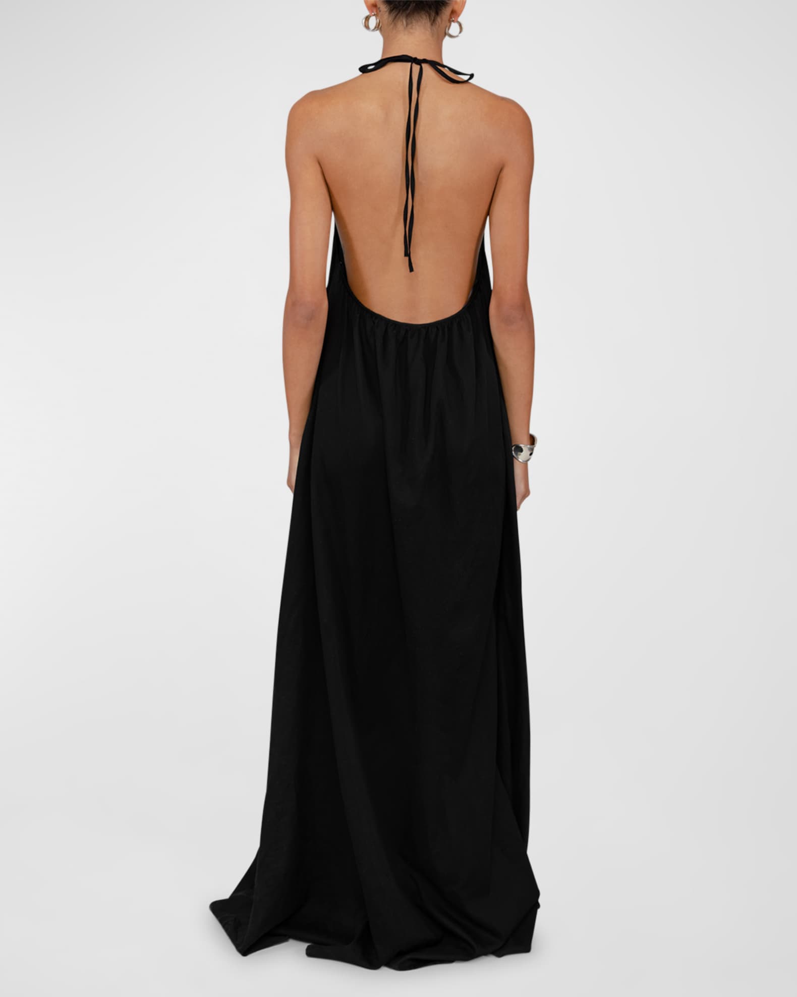 LESET Yoko Backless Halter Maxi Dress | Neiman Marcus