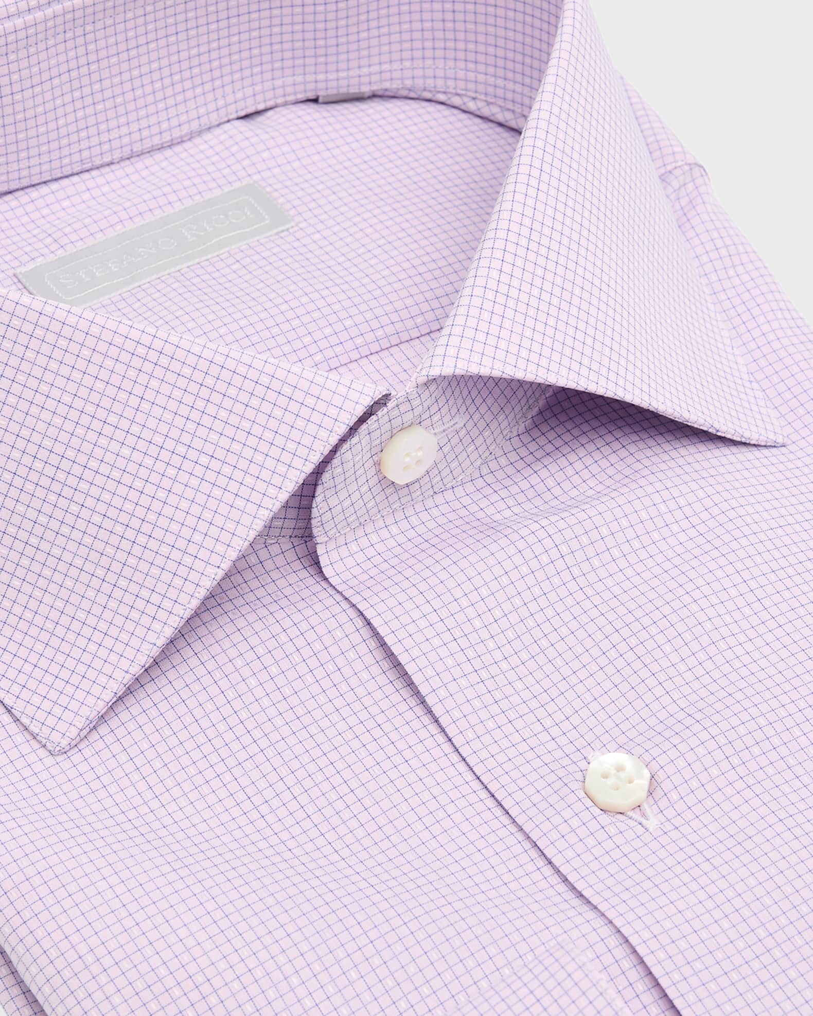 Stefano Ricci Men's Graph Check Dress Shirt | Neiman Marcus