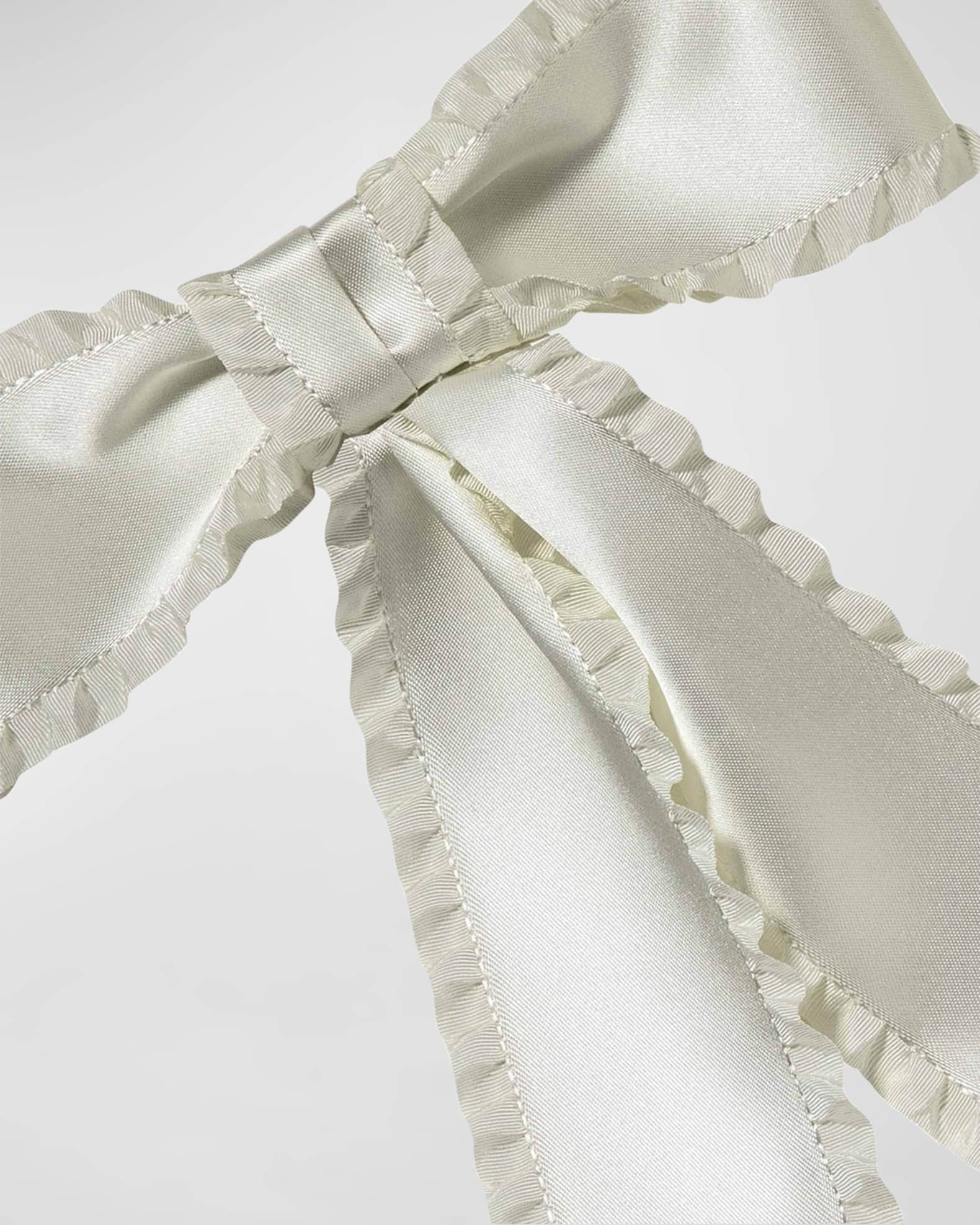 Jennifer Behr Harper Pleated Satin Bow Barrette | Neiman Marcus