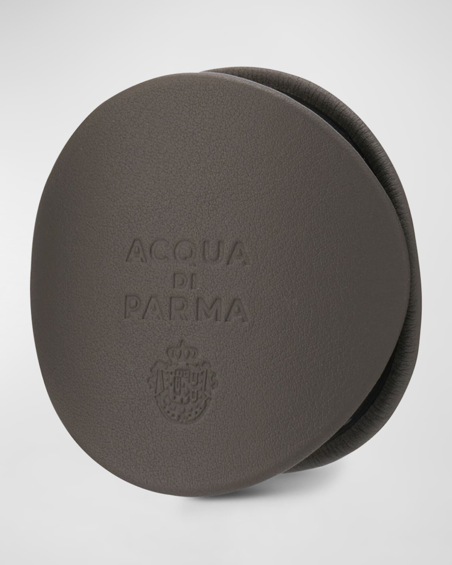 Acqua di Parma Dark Grey Leather Car Diffuser Case | Neiman Marcus