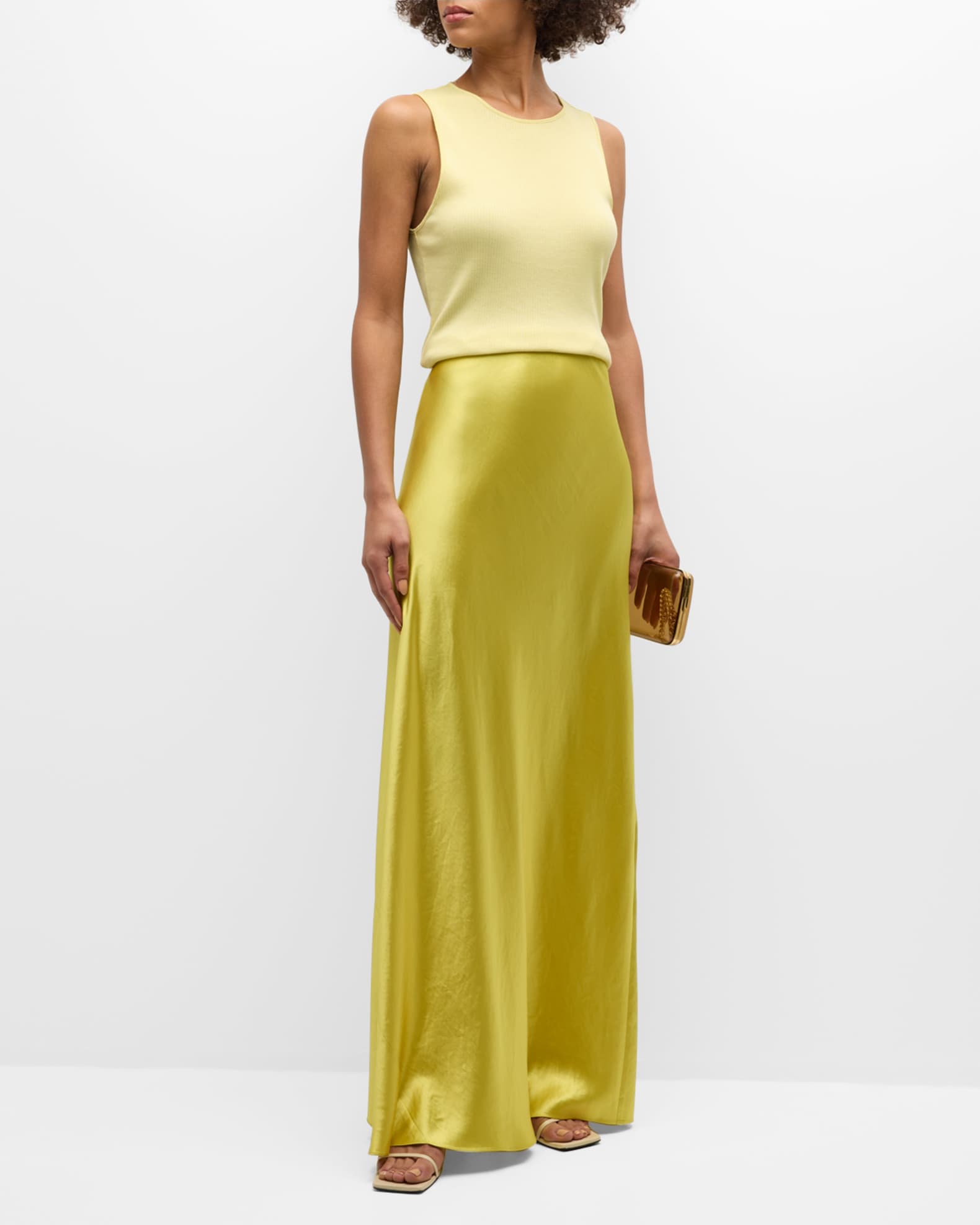 Vince Cotton Rib Shell Top | Neiman Marcus