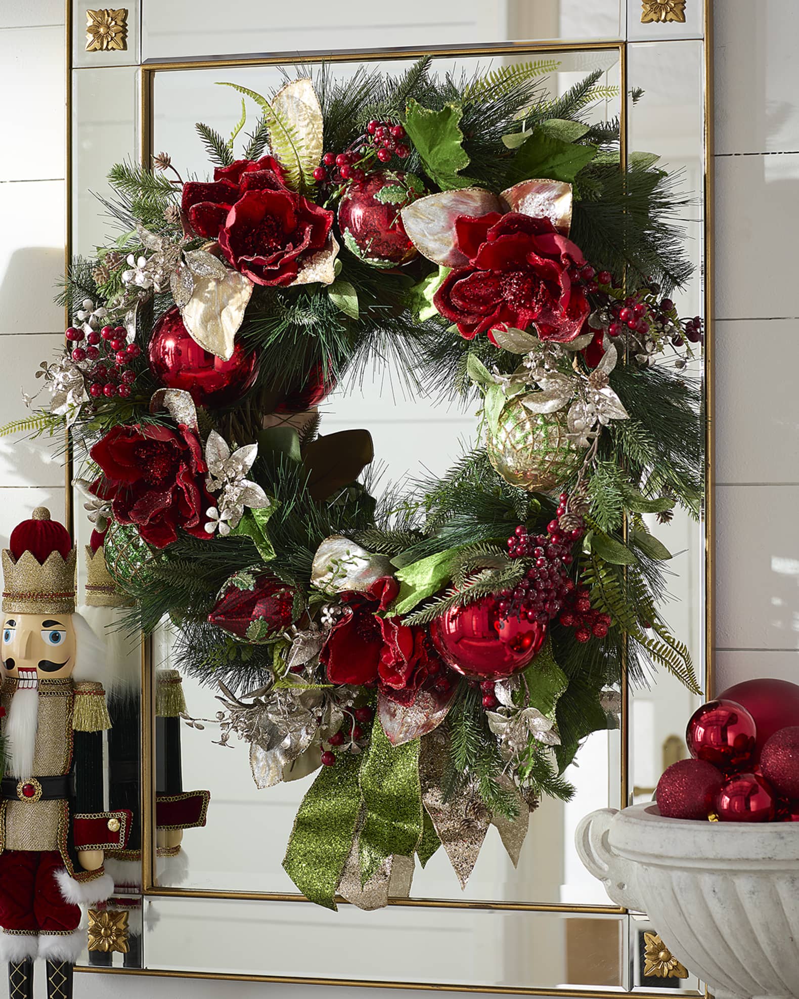 Mark Roberts Rubies and Red Christmas Wreath | Neiman Marcus