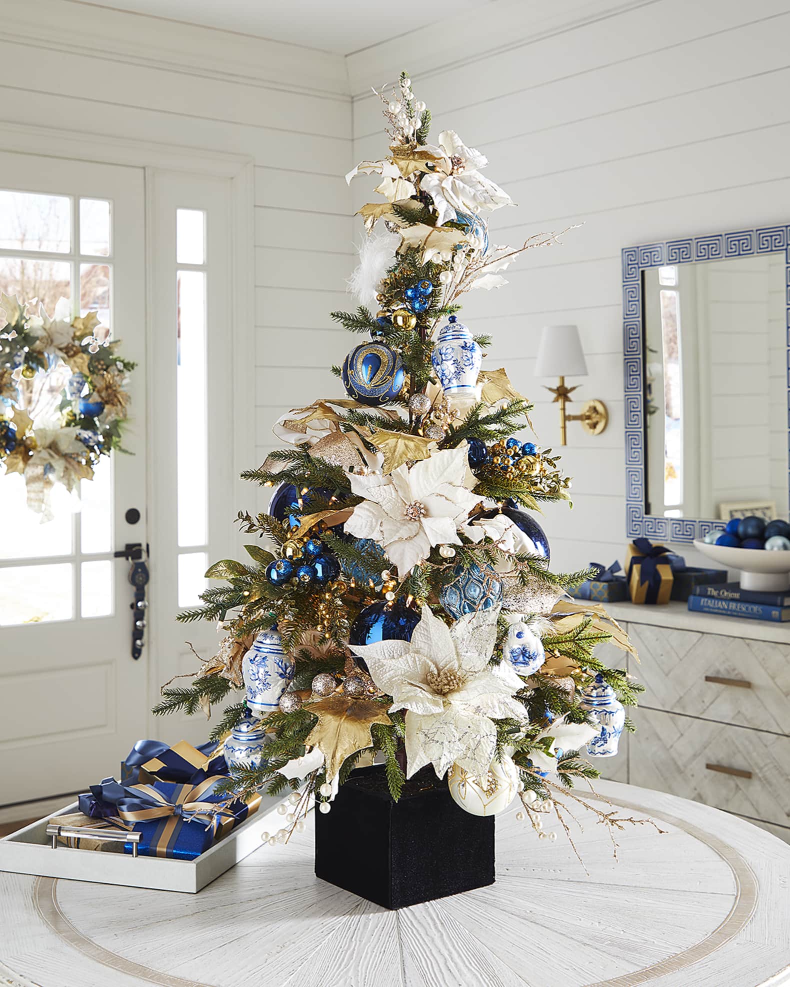 Mark Roberts 53" Blue and White Chinoiserie Christmas Tree | Neiman Marcus