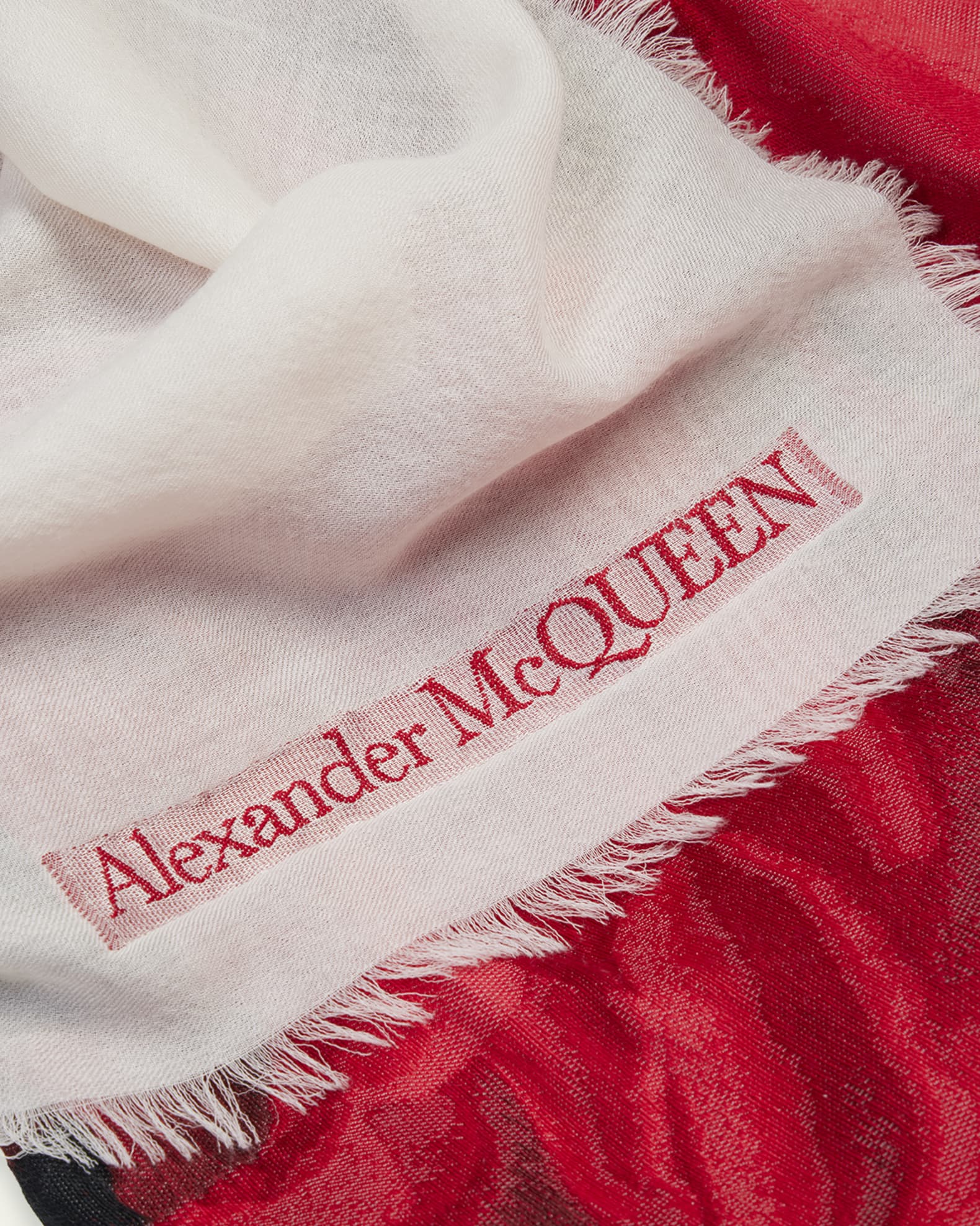 Alexander McQueen Bleeding Rose Wool-Blend Shawl | Neiman Marcus