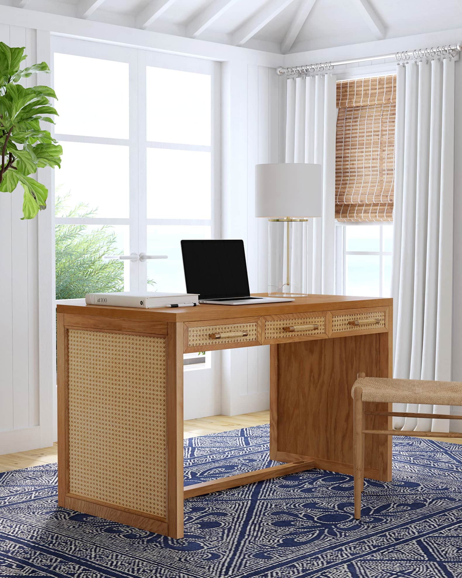 Butler Specialty Co Mesa Rattan Writing Desk | Neiman Marcus