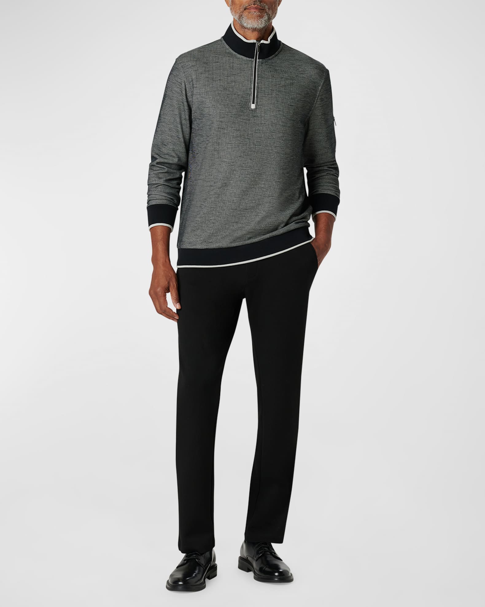 Bugatchi Men's Knit Quarter-Zip Sweater | Neiman Marcus