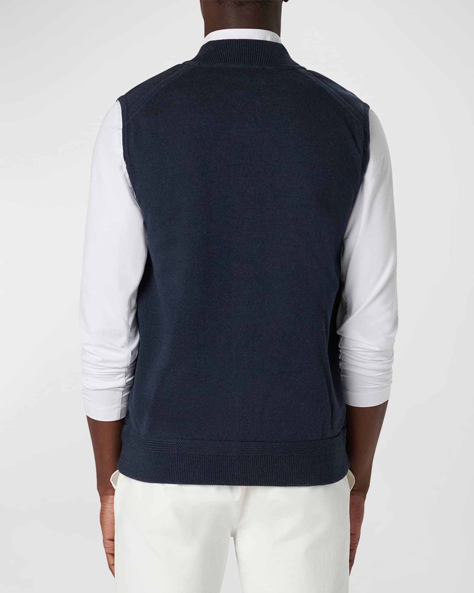Bugatchi Men's Cotton Full-Zip Sweater Vest | Neiman Marcus