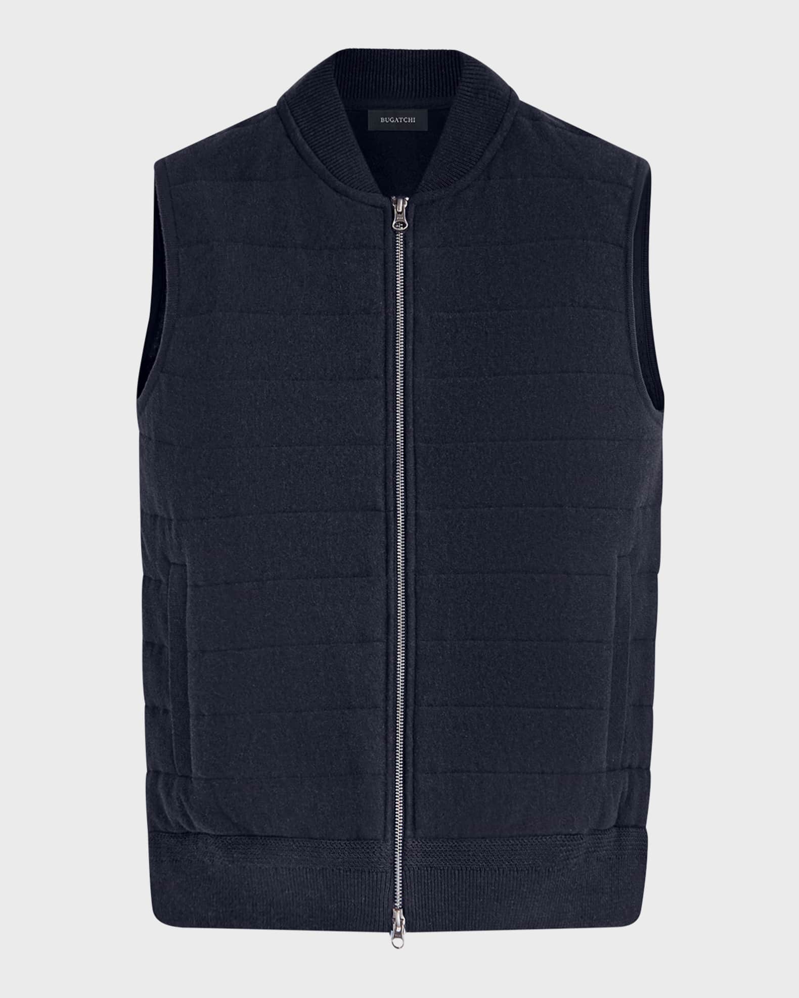 Bugatchi Men's Cotton Full-Zip Sweater Vest | Neiman Marcus