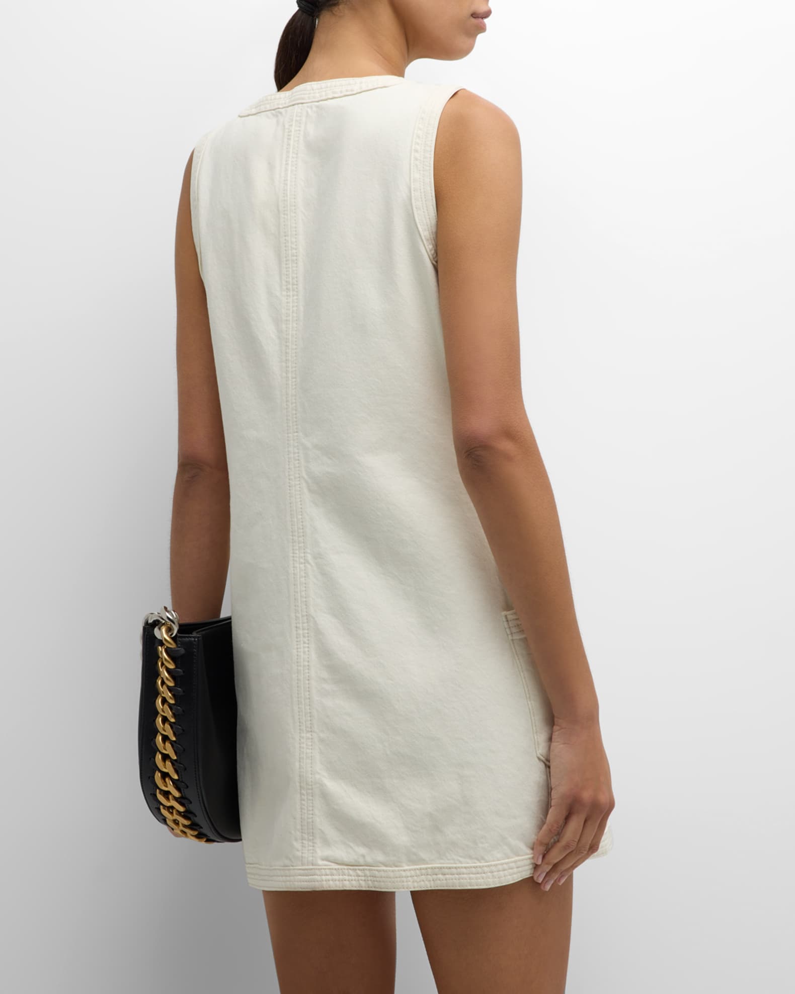 FRAME Trapunto Side Pocket Mini Dress | Neiman Marcus