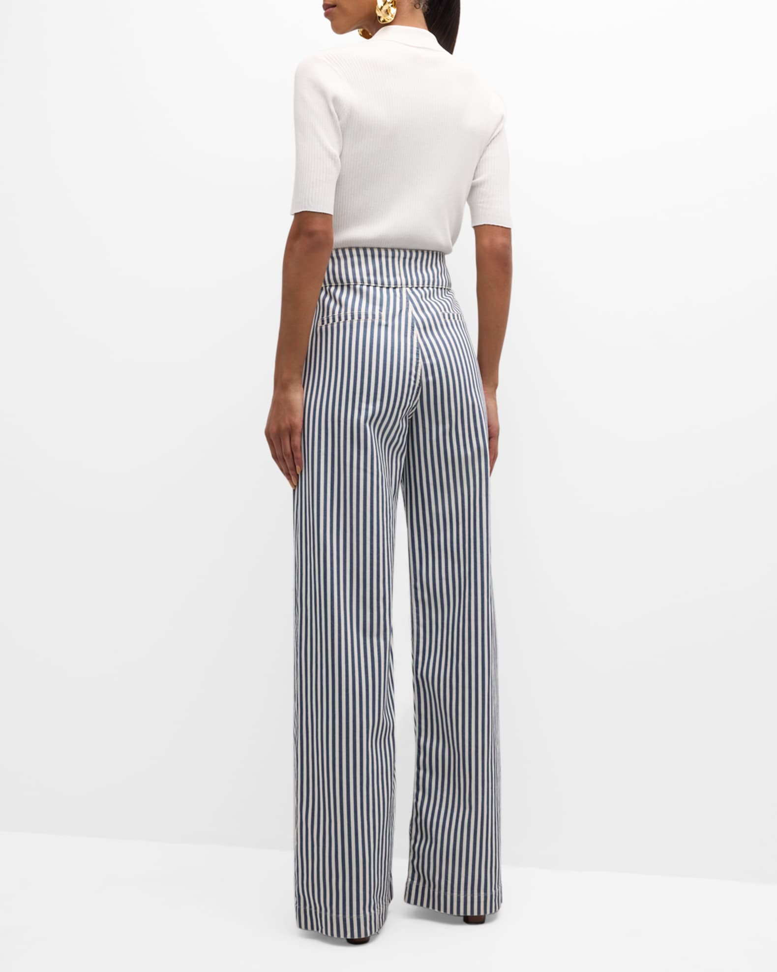 FRAME Stripe Tailored Trousers | Neiman Marcus