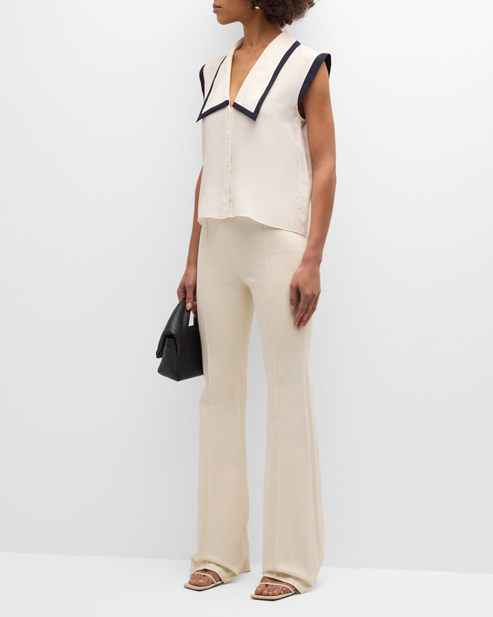 FRAME Sleeveless Sailor Blouse | Neiman Marcus