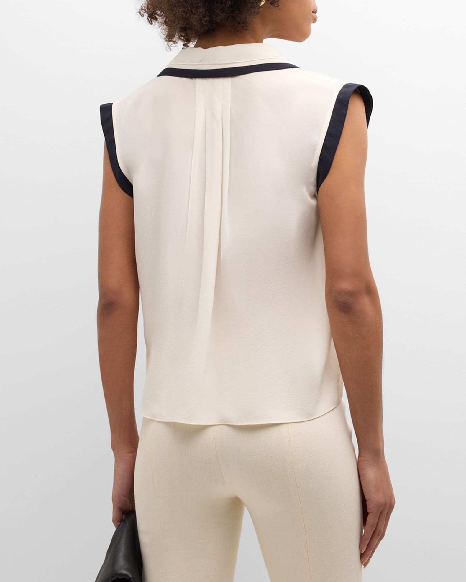 FRAME Sleeveless Sailor Blouse | Neiman Marcus