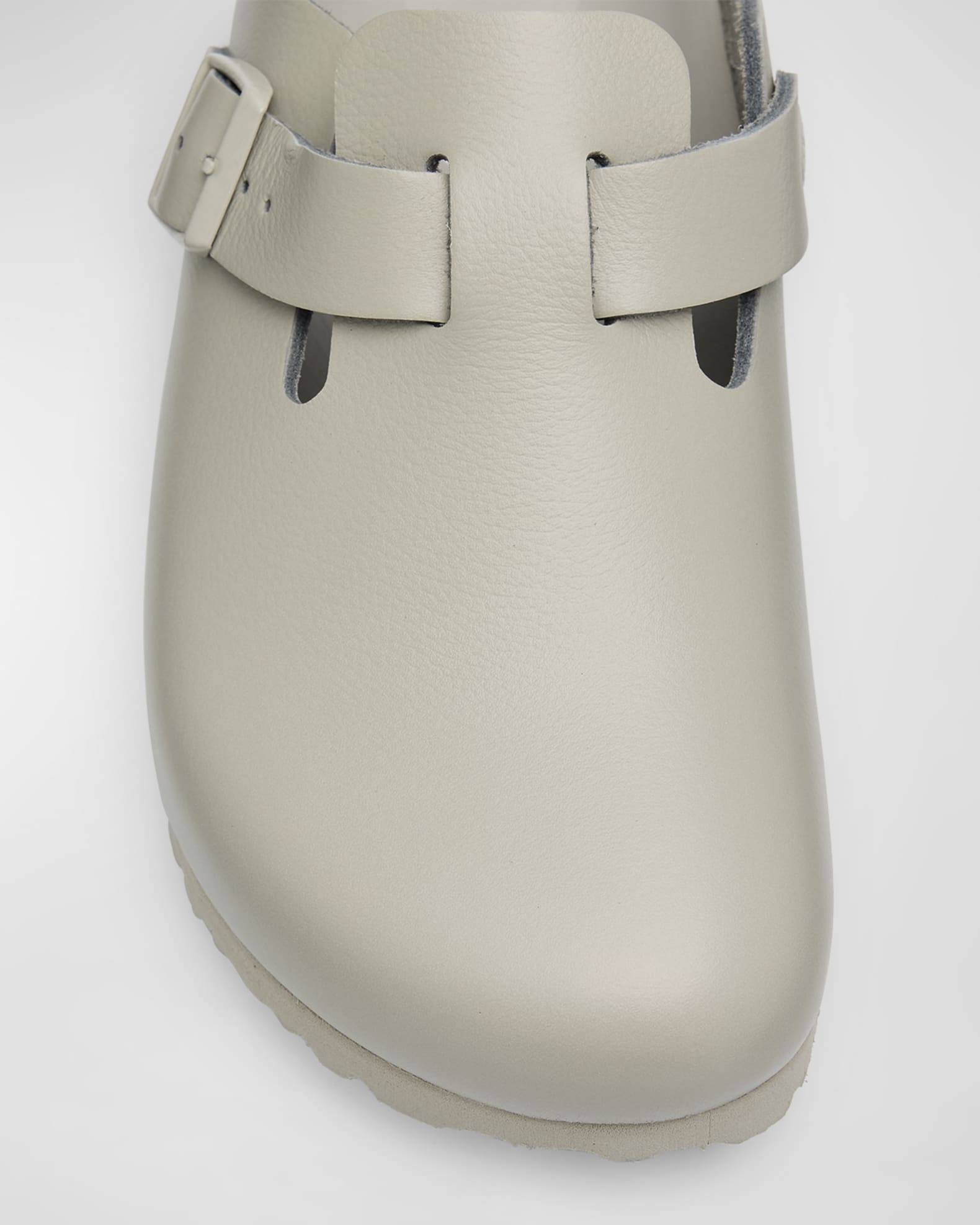 BIRKENSTOCK Boston Exquisite Leather Buckle Clogs | Neiman Marcus