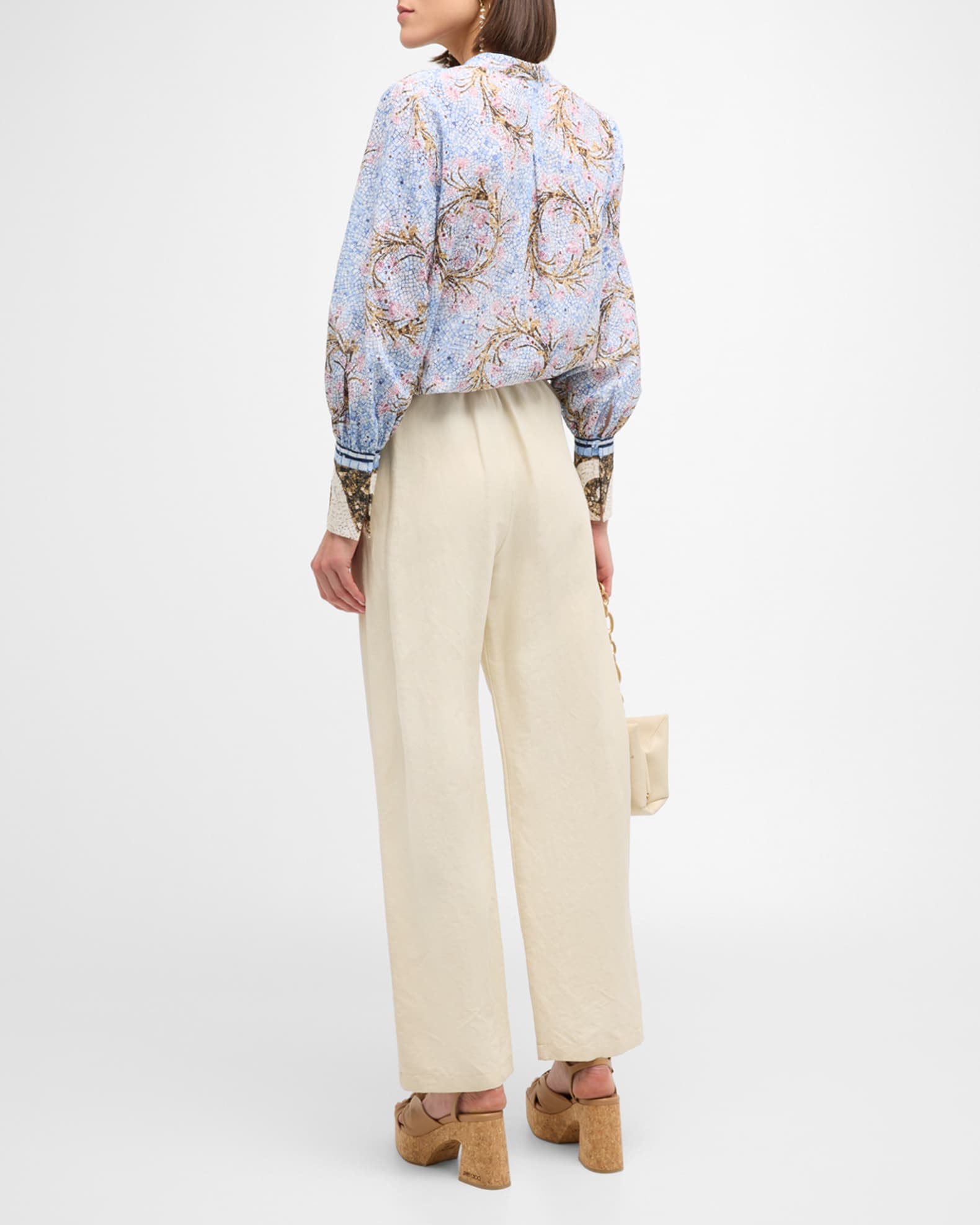 Kobi Halperin Darcie Floral-Print Cotton Blouse | Neiman Marcus