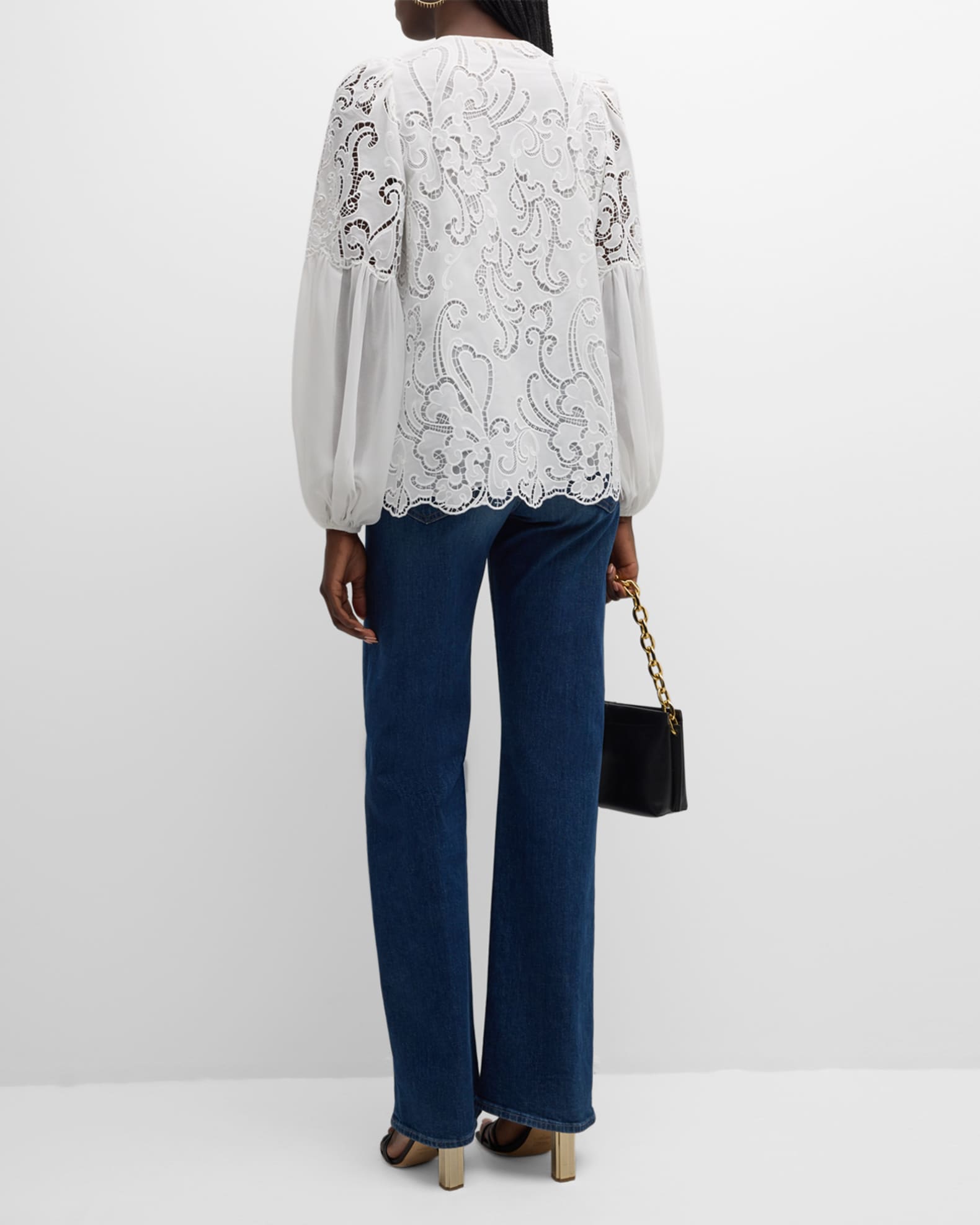 Kobi Halperin Joan Embroidered Cutout Blouse | Neiman Marcus