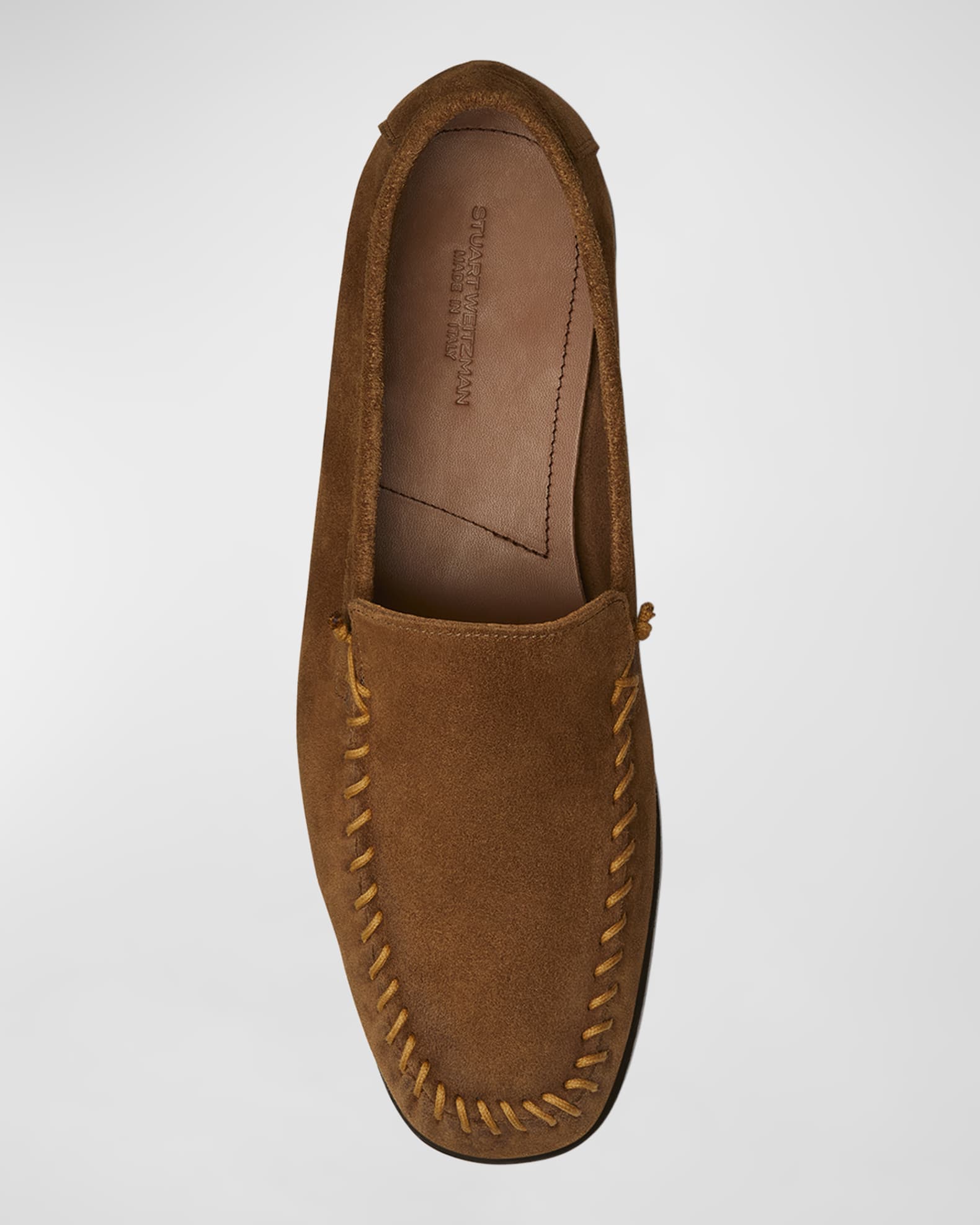 Stuart Weitzman Men's Montauk Suede Venetian Moccasins | Neiman Marcus