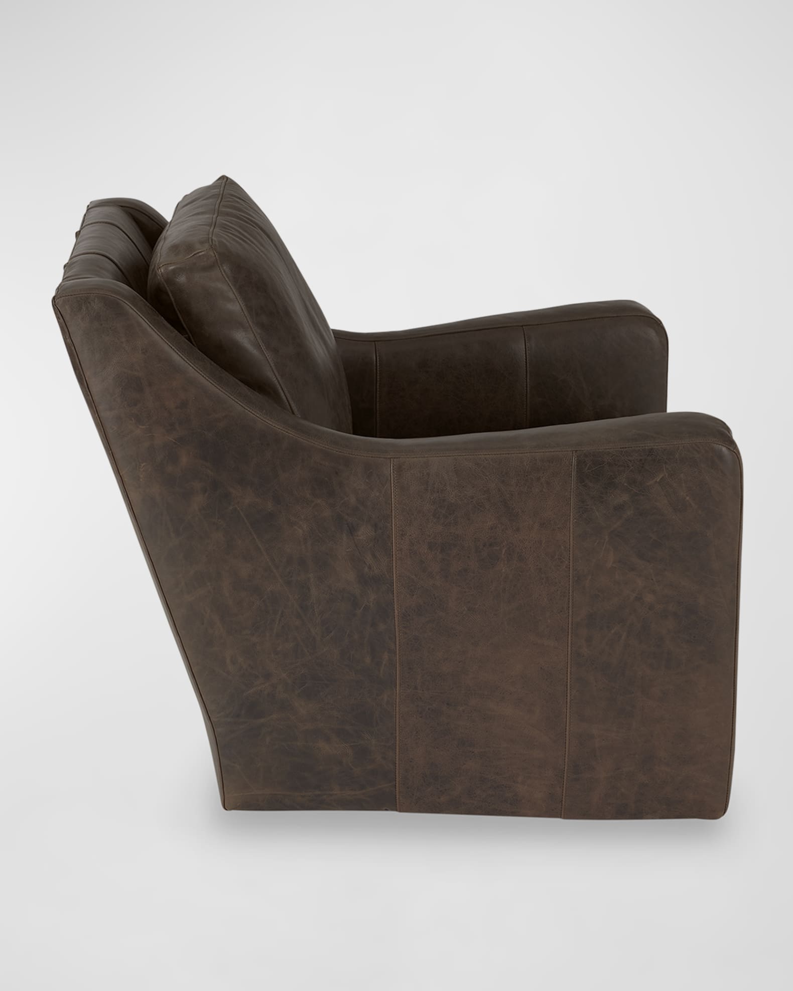 Bernhardt Ventura Leather Swivel Chair | Neiman Marcus