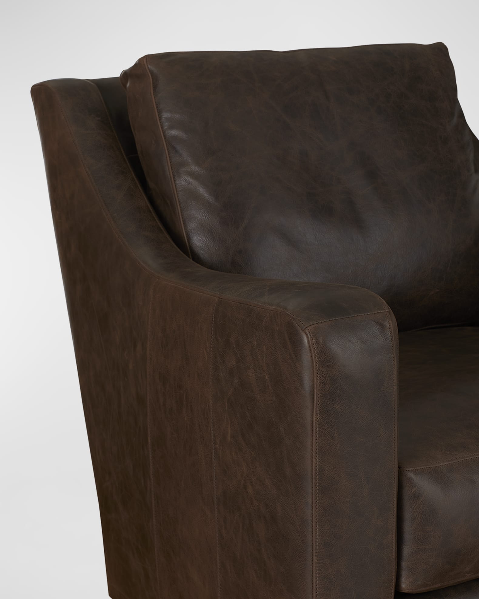 Bernhardt Ventura Leather Swivel Chair | Neiman Marcus