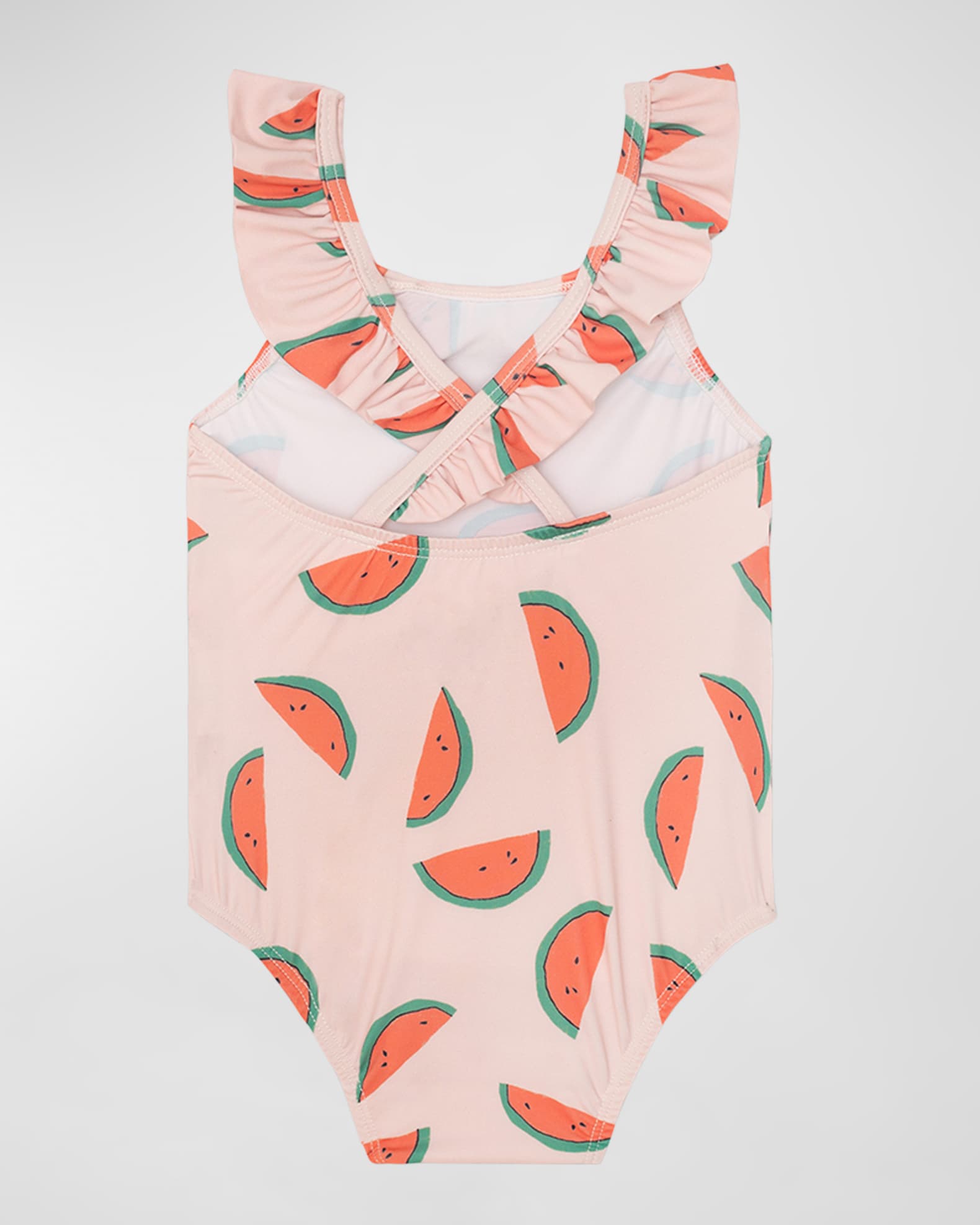 Girl's Watermelon Ruffle One-Piece Swimsuit | Neiman Marcus