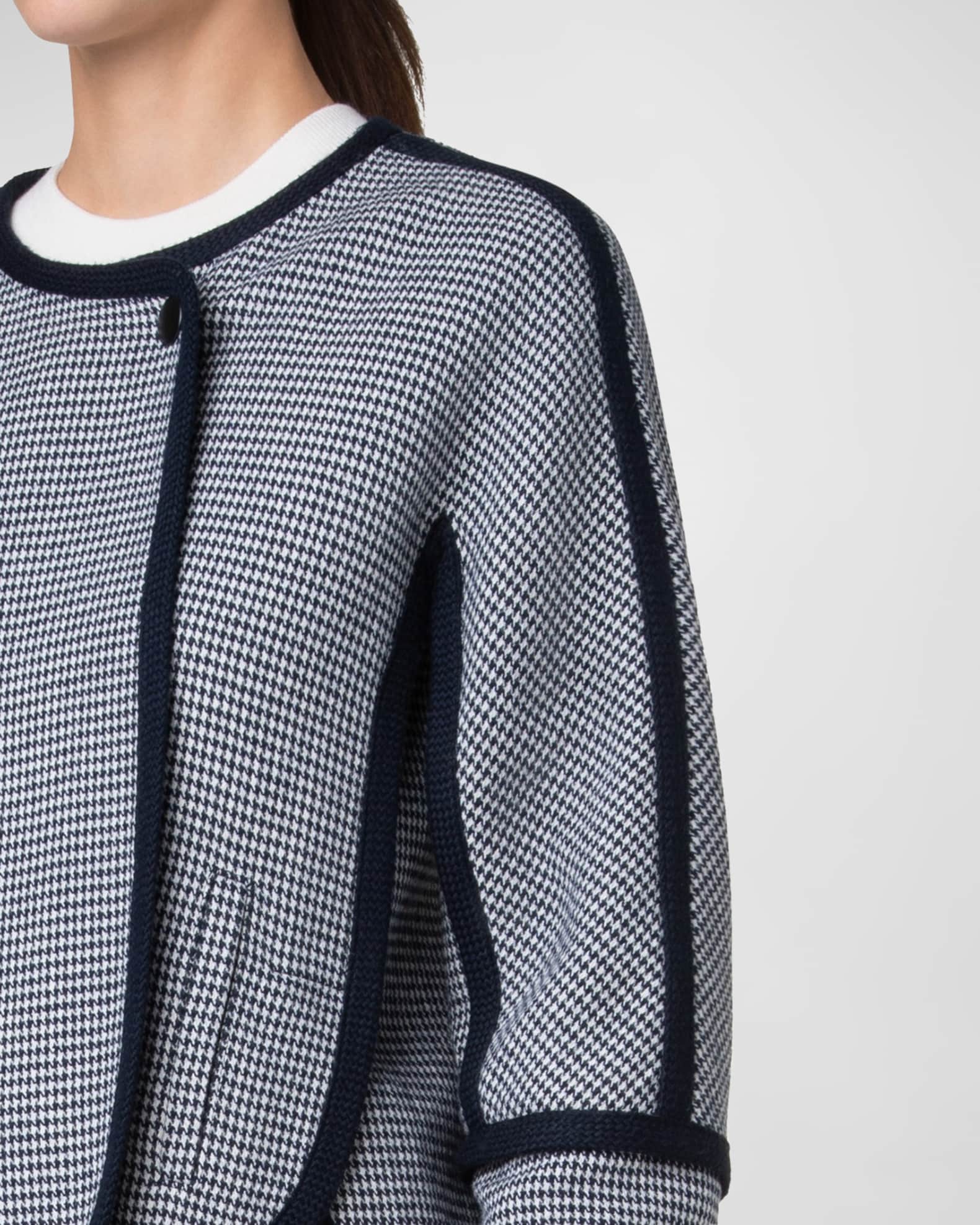 Akris punto Double-Face Wool Houndstooth Short Jacket | Neiman Marcus