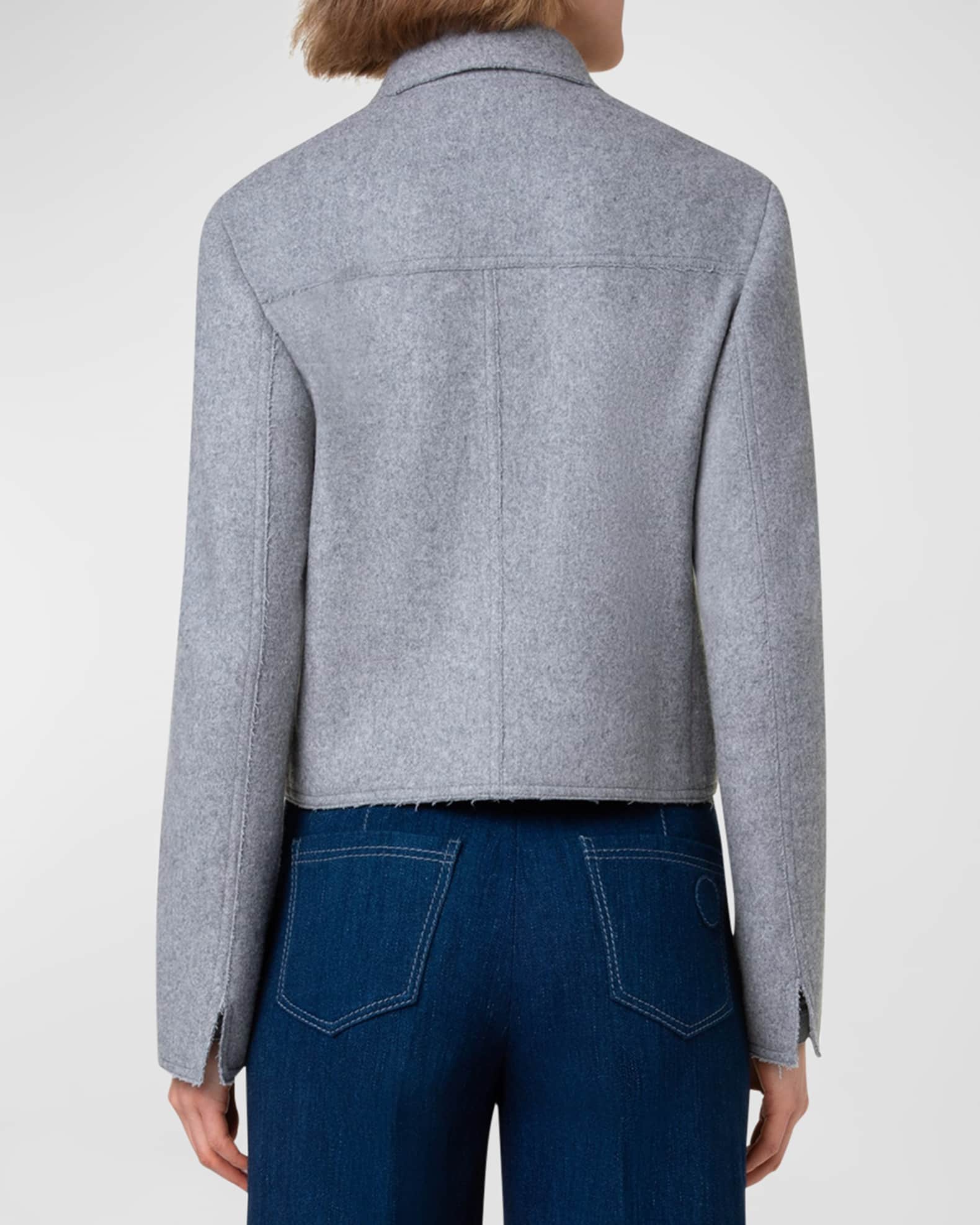 Akris punto Felted Wool-Blend Short Jacket | Neiman Marcus