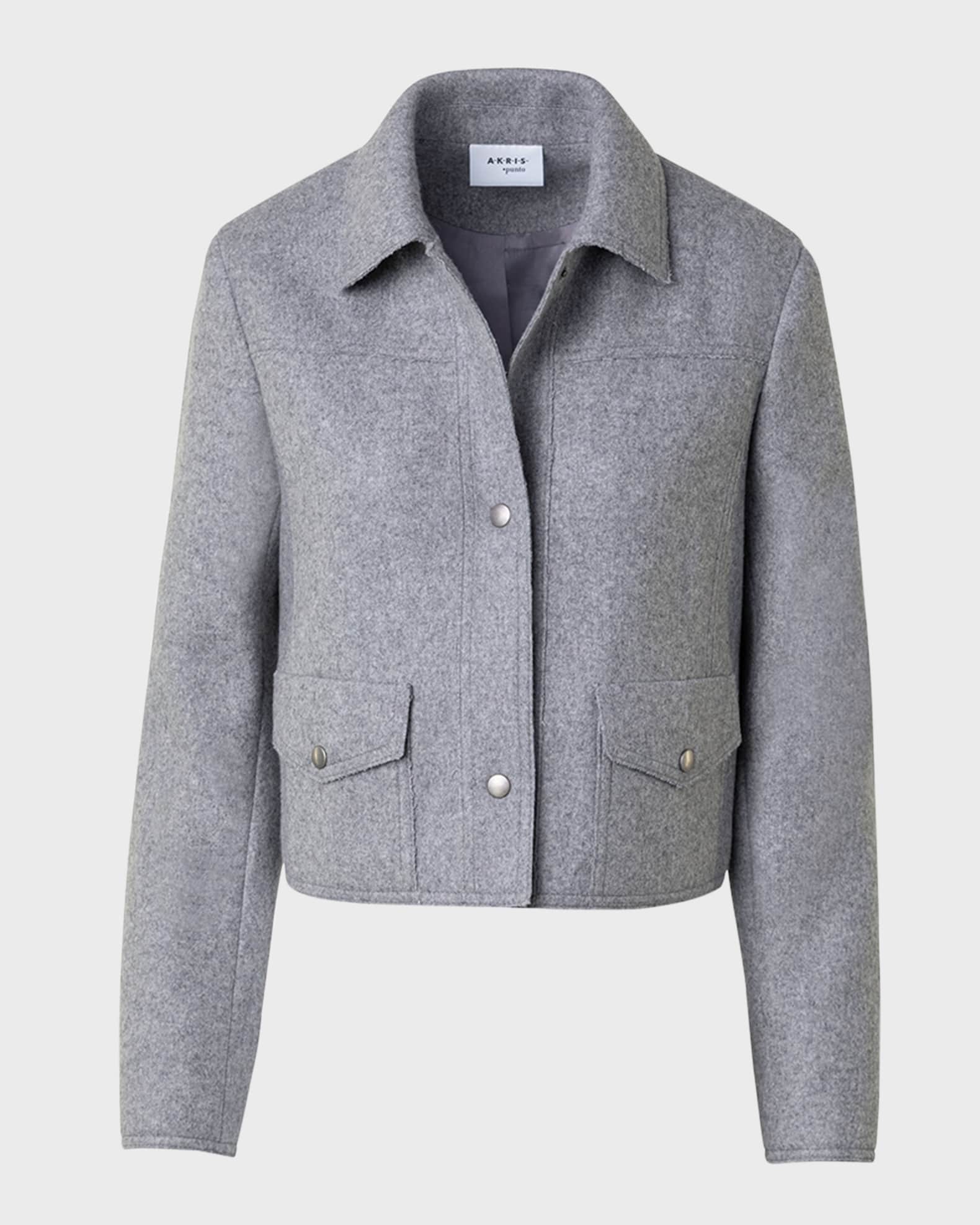 Akris punto Felted Wool-Blend Short Jacket | Neiman Marcus