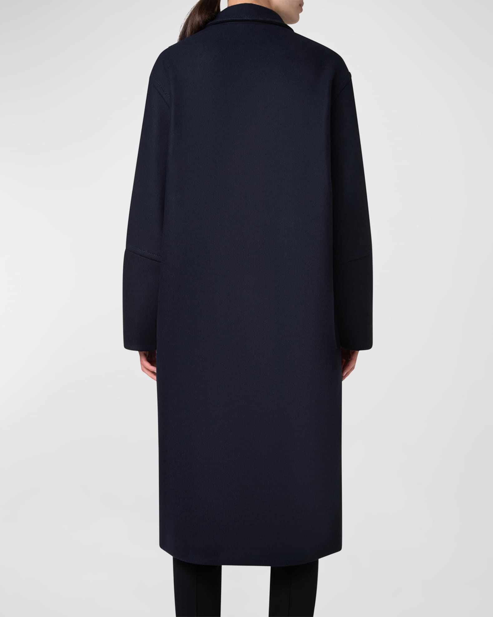 Akris punto Wool Felt Double-Breasted Overcoat | Neiman Marcus