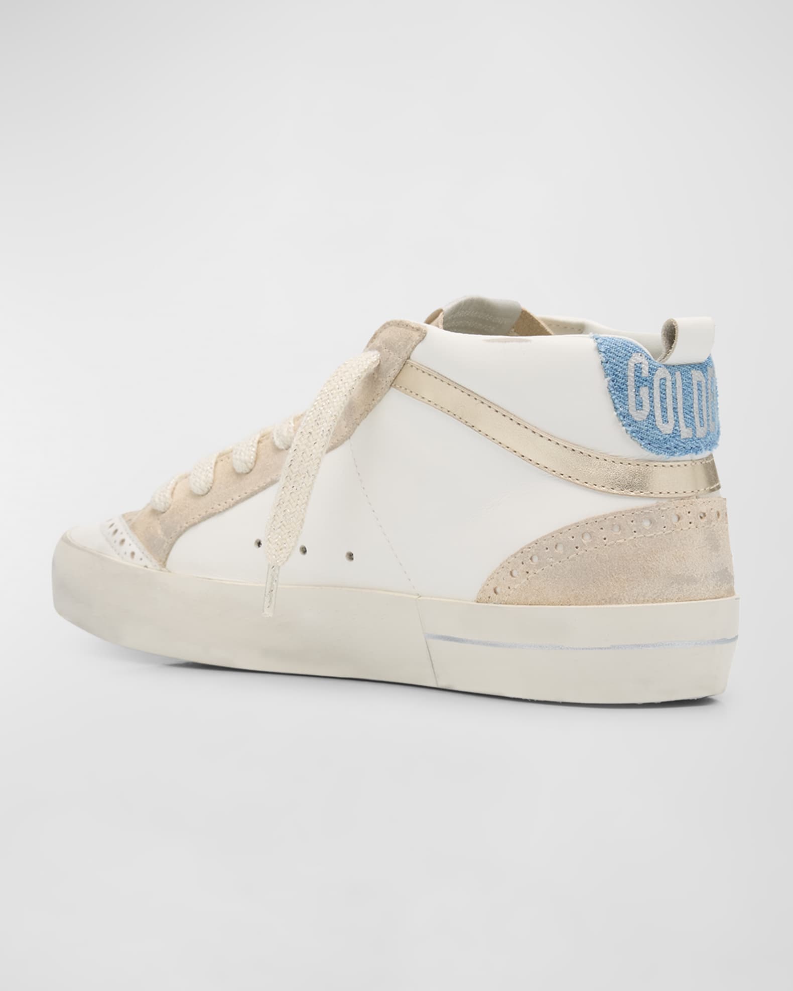 Golden Goose Midstar Glitter Wing-Tip Sneakers | Neiman Marcus