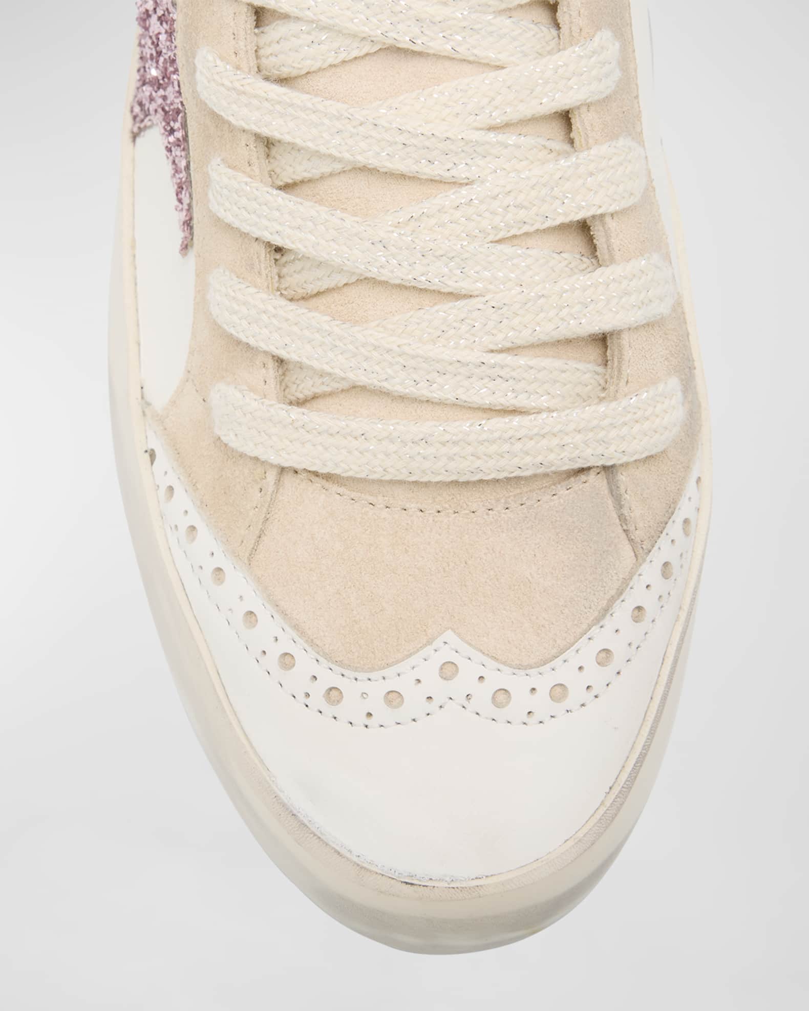 Golden Goose Midstar Glitter Wing-Tip Sneakers | Neiman Marcus