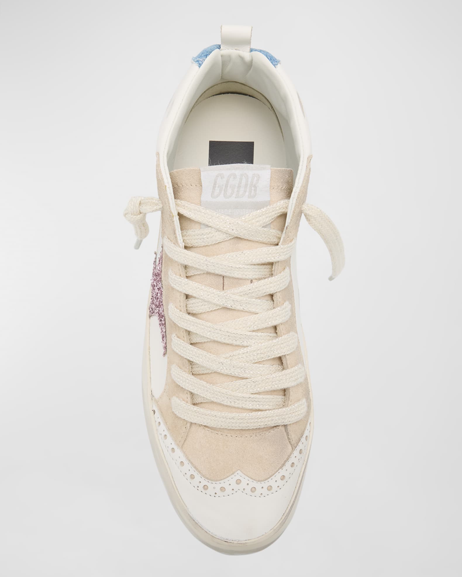 Golden Goose Midstar Glitter Wing-Tip Sneakers | Neiman Marcus