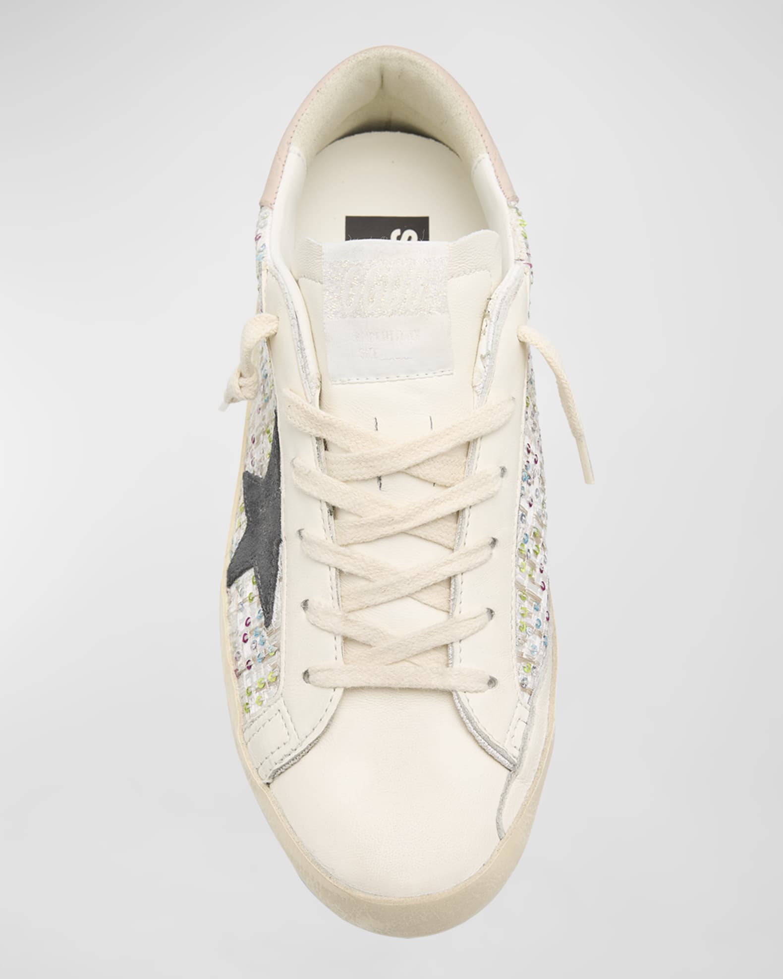 Golden Goose Super-Star Sequin Leather Low-Top Sneakers | Neiman Marcus