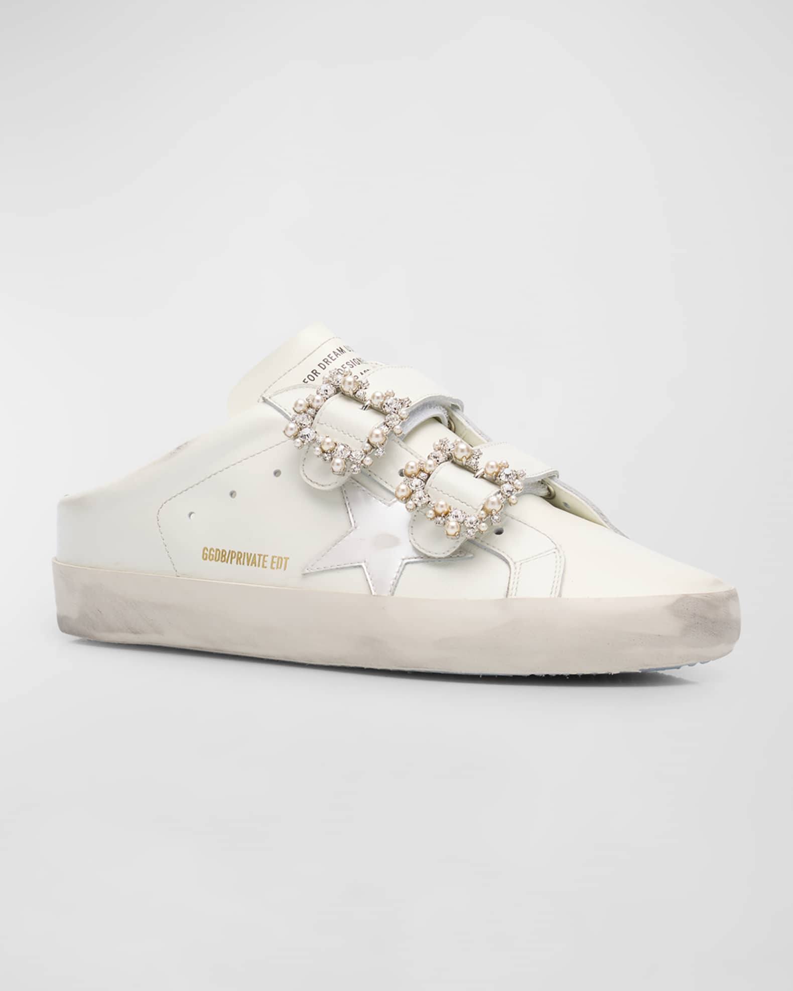 Golden Goose Sabot Pearl Buckle Sneakers | Neiman Marcus