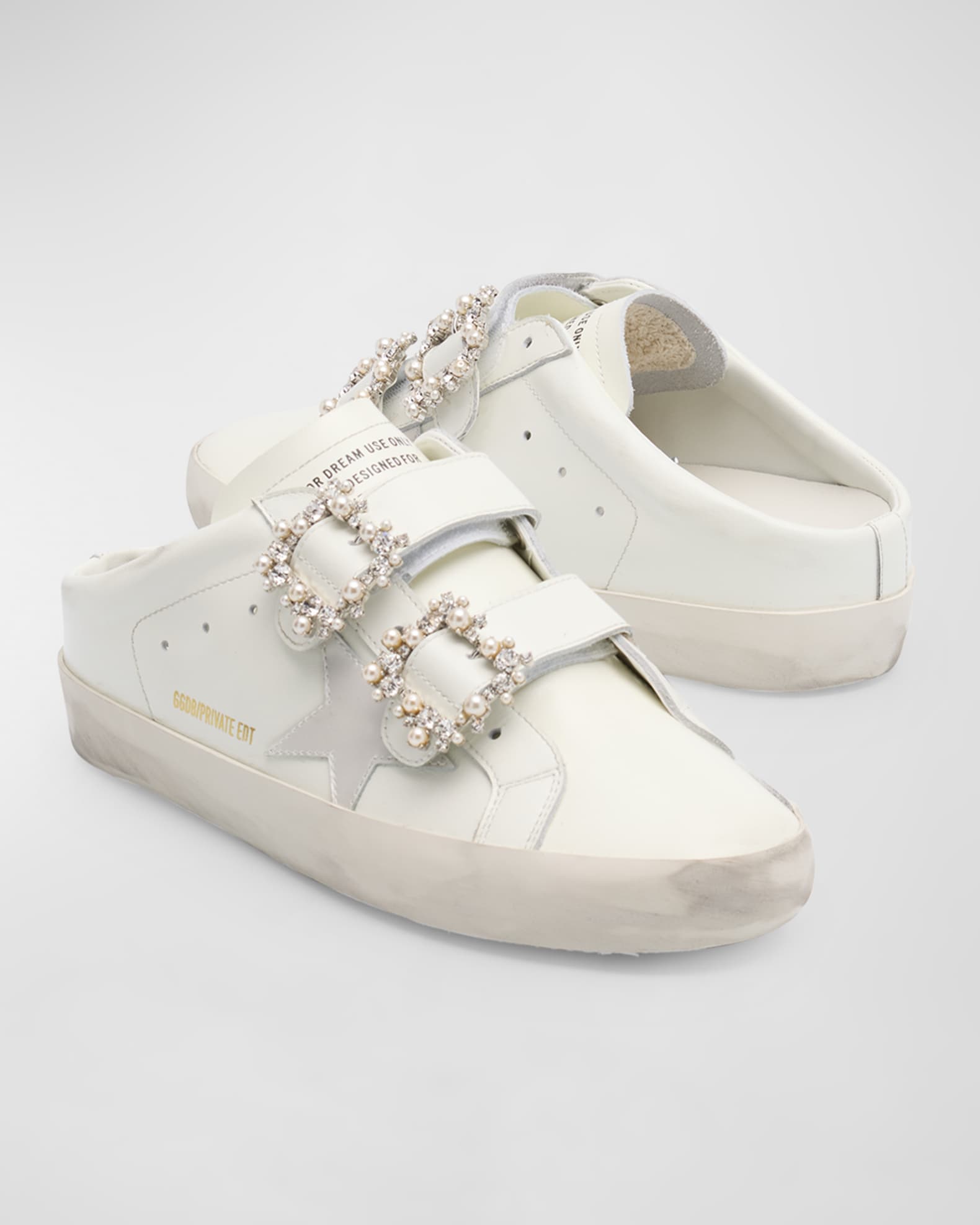 Golden Goose Sabot Pearl Buckle Sneakers | Neiman Marcus