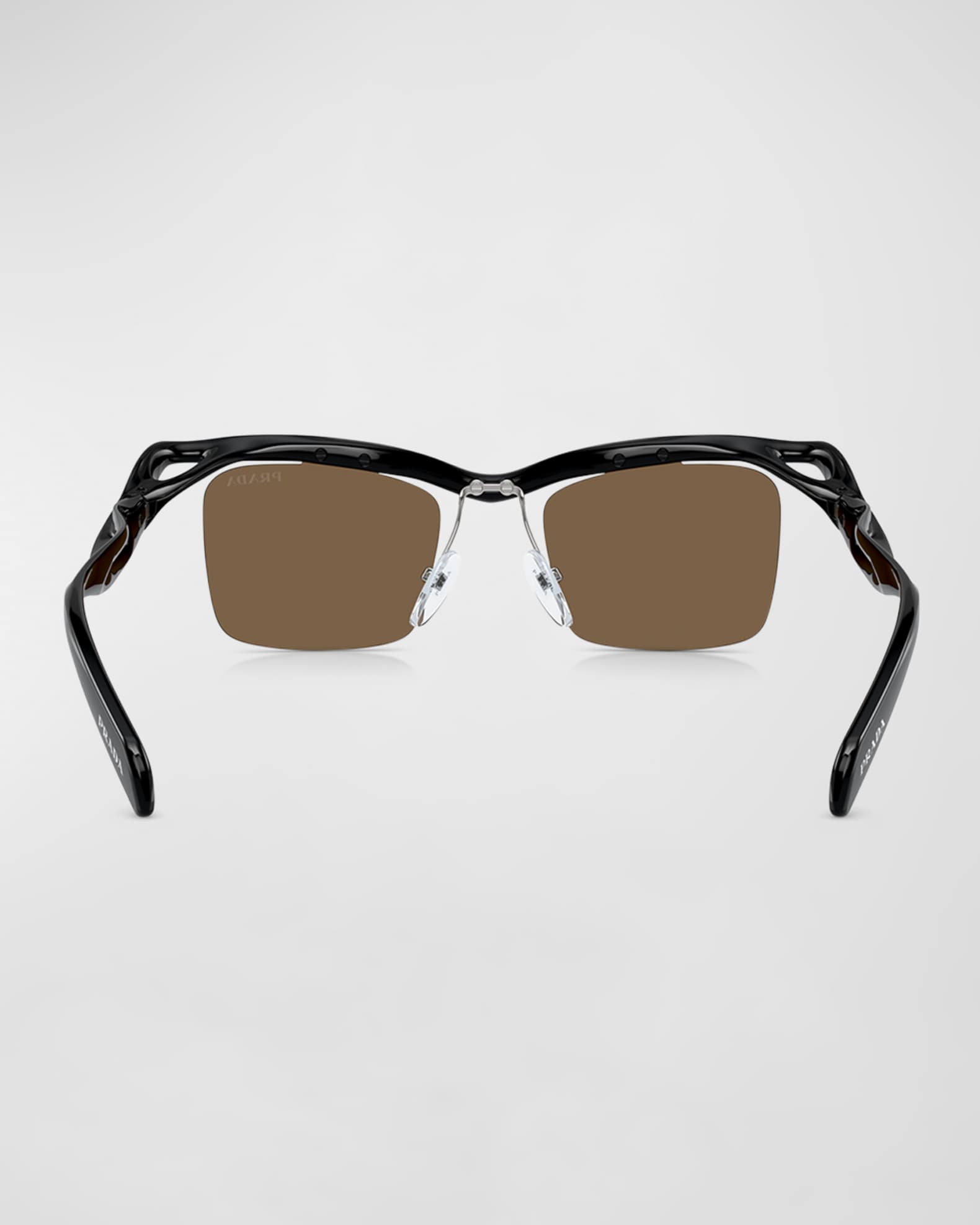 Prada Men's Rimless Plastic Square Sunglasses | Neiman Marcus