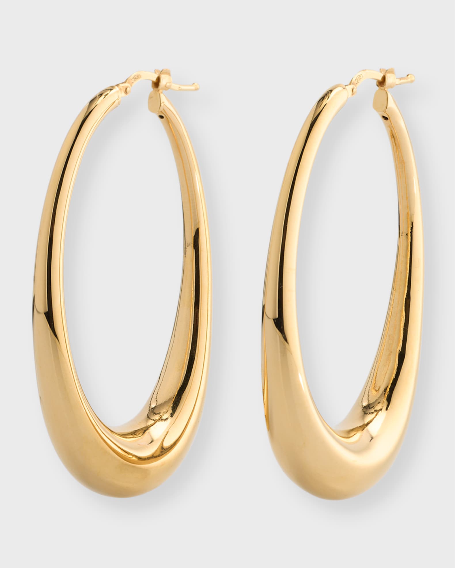 Lisa Nik Golden Dreams 18K Yellow Gold Oval Hoop Earrings | Neiman Marcus