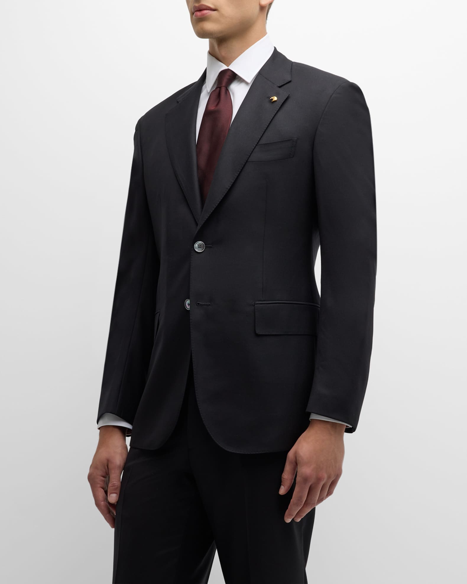 Stefano Ricci Men's Classic Solid Wool Suit | Neiman Marcus