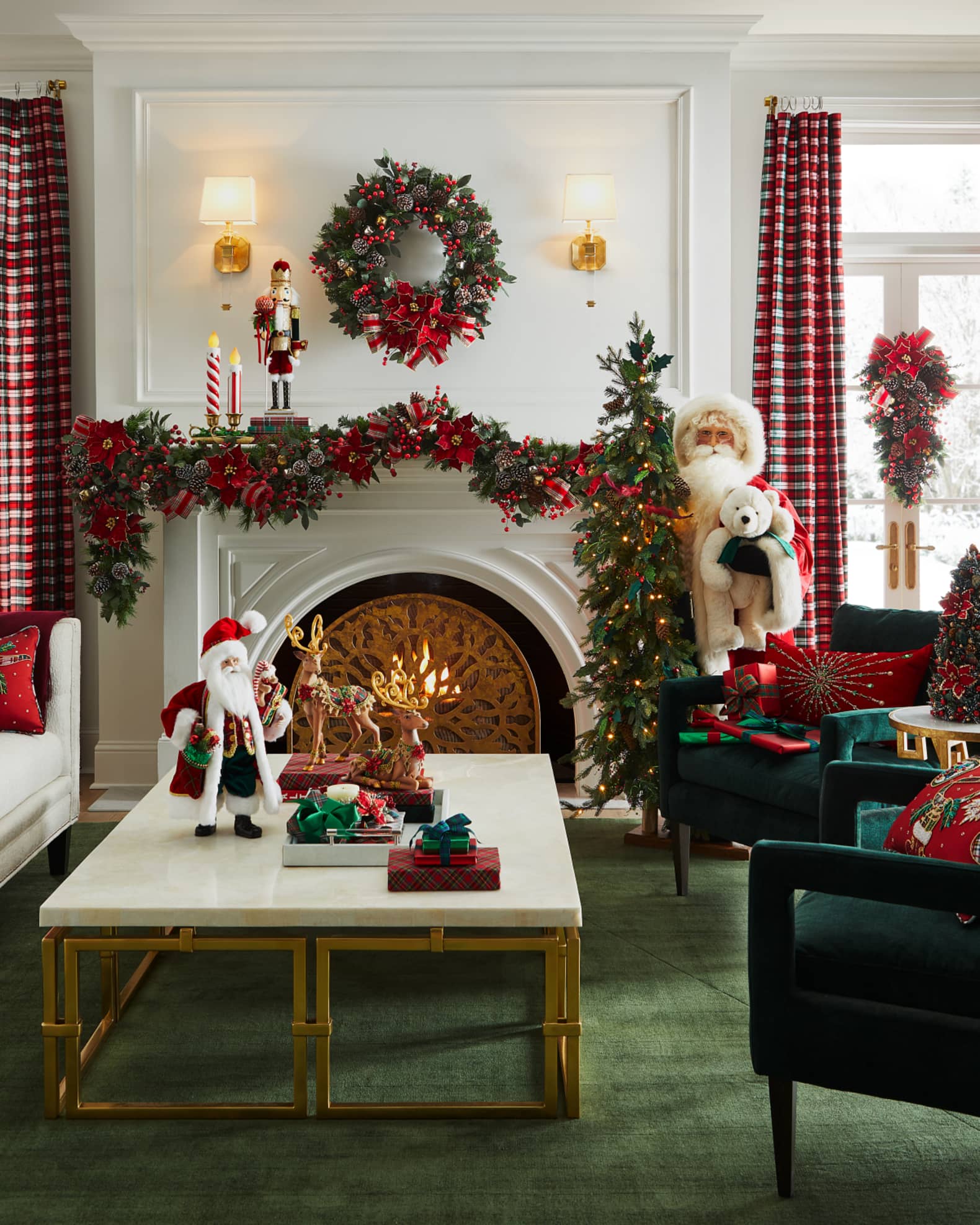 Neiman Marcus 72" Classic Glass Ornament Garland | Neiman Marcus