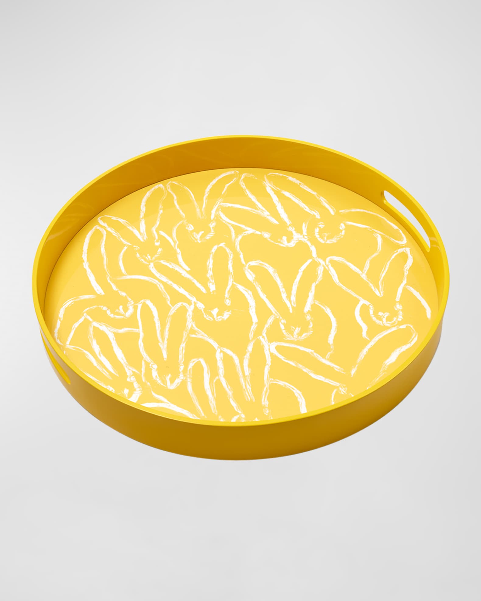 Hunt Slonem Jubilee Lacquer Tray - Yellow | Neiman Marcus