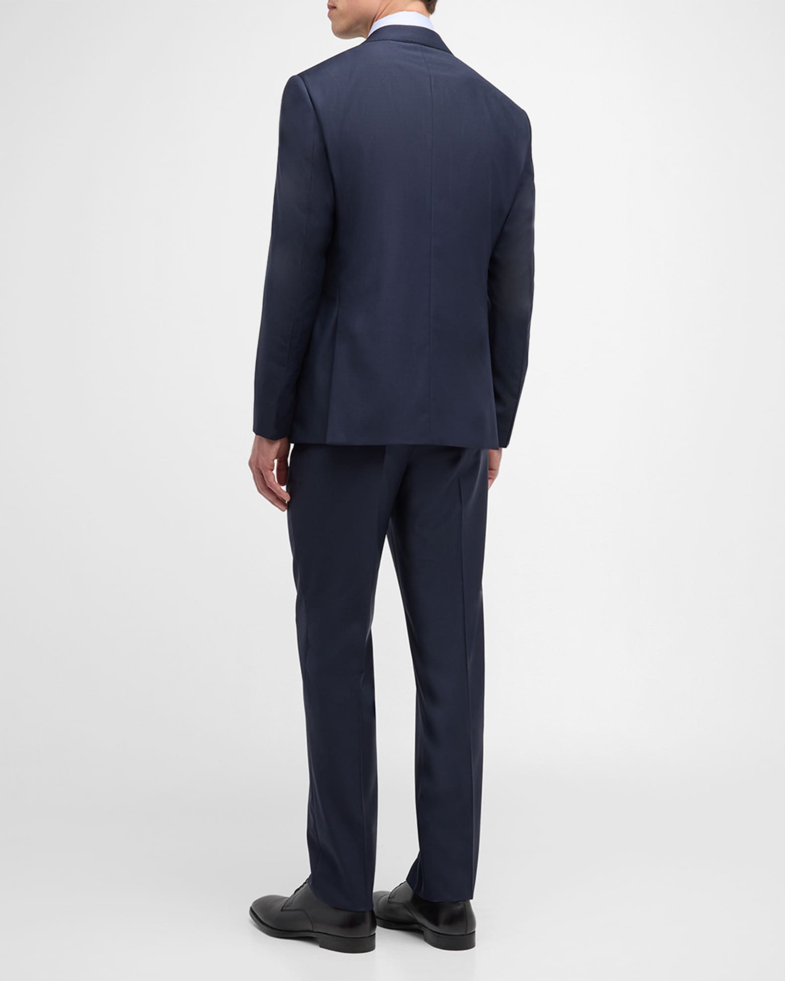 Giorgio Armani Men's Micro-Plaid Wool Classic Fit Suit | Neiman Marcus