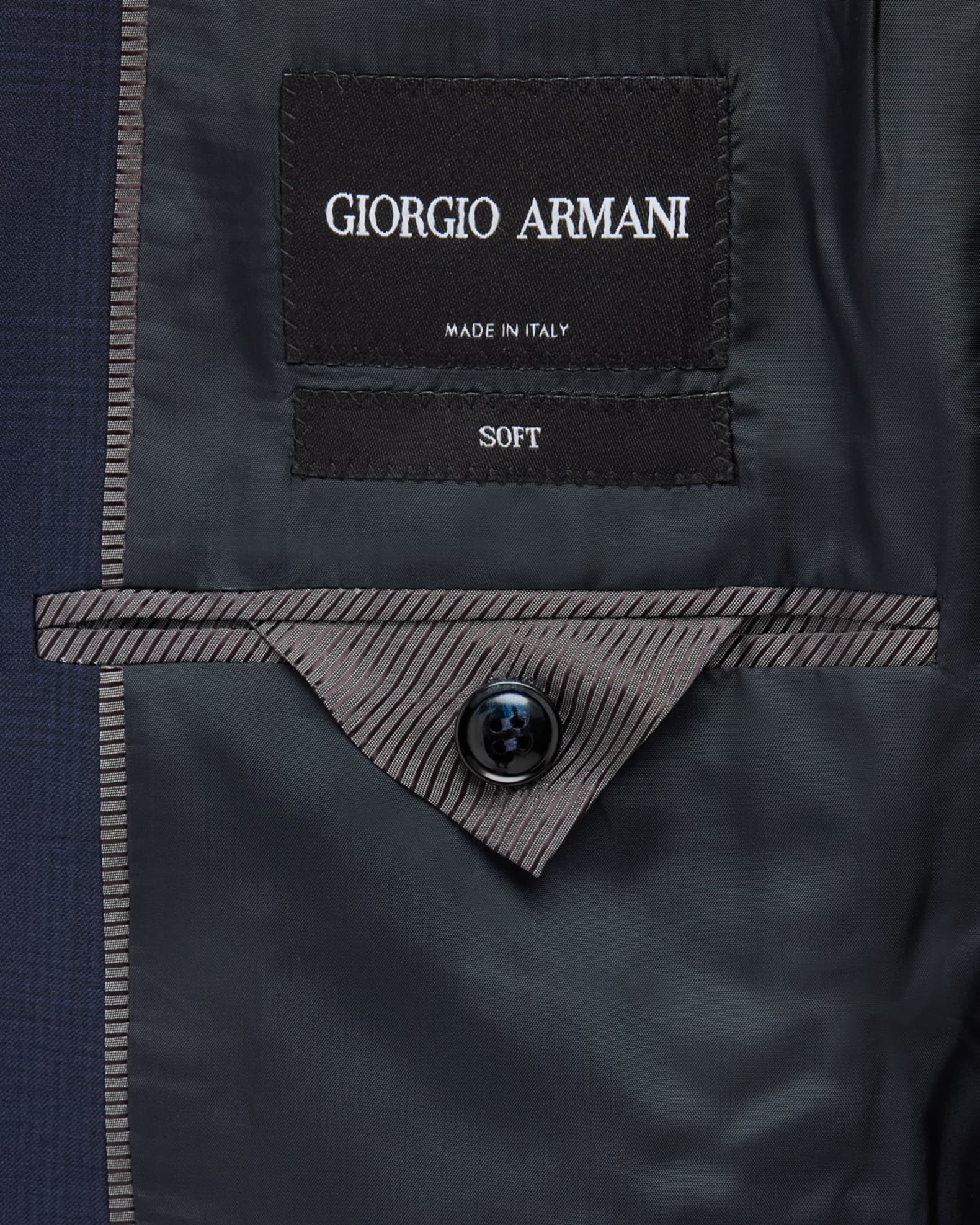 Giorgio Armani Men's Micro-Plaid Wool Classic Fit Suit | Neiman Marcus