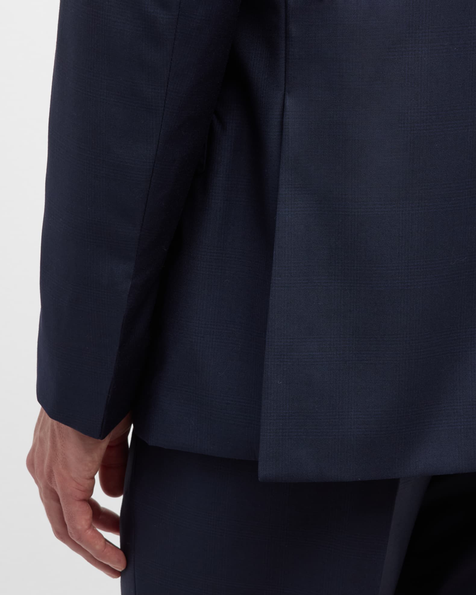 Giorgio Armani Men's Micro-Plaid Wool Classic Fit Suit | Neiman Marcus