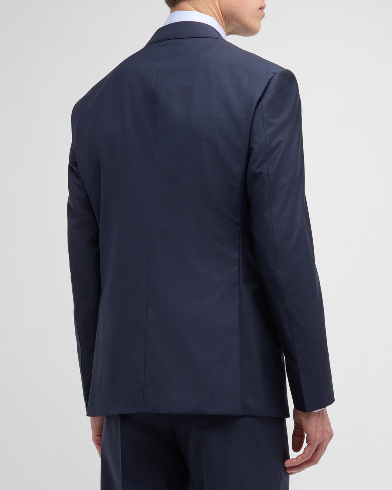 Giorgio Armani Men's Micro-Plaid Wool Classic Fit Suit | Neiman Marcus