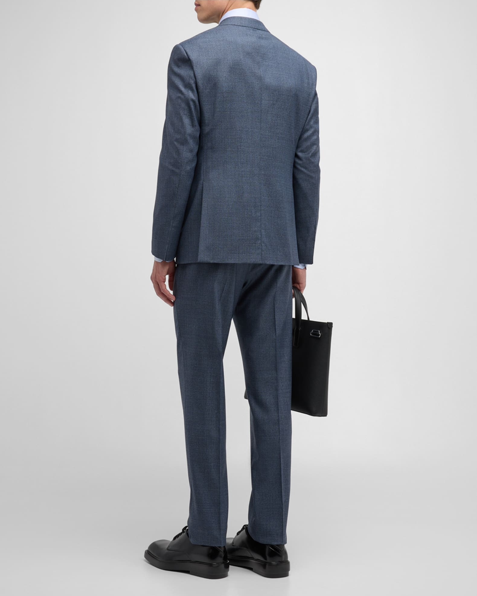 Giorgio Armani Men's Micro-Squares Wool Classic Fit Suit | Neiman Marcus